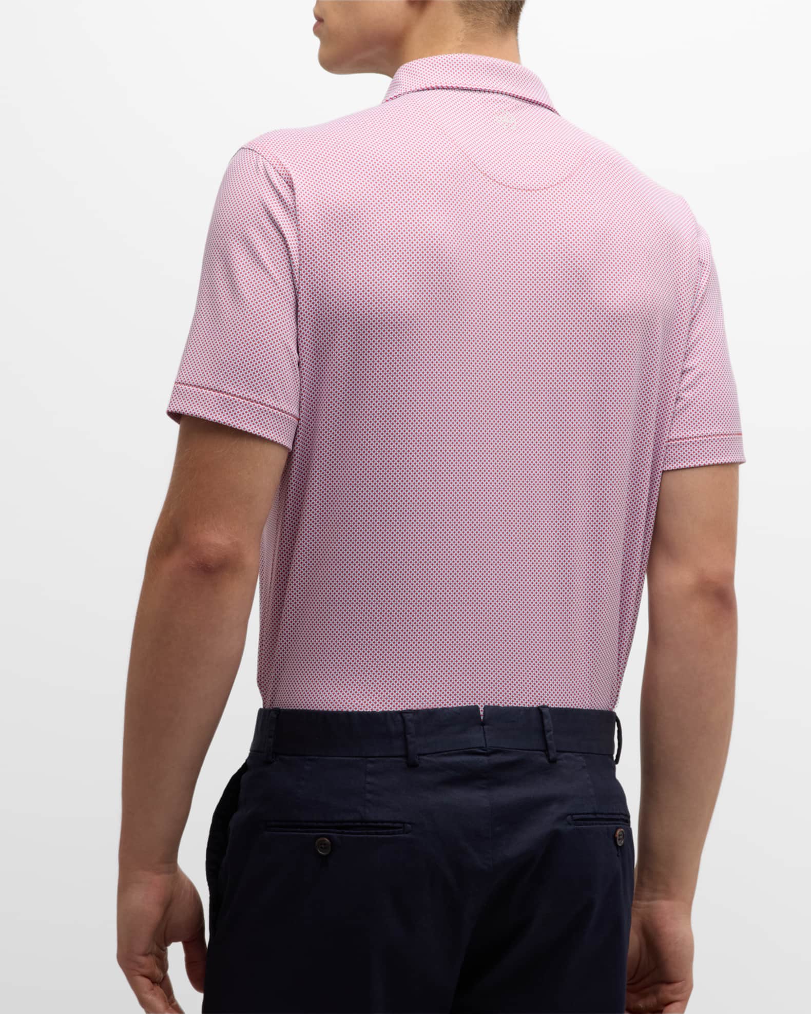 Peter Millar Men's Delancey Dot Performance Polo Shirt | Neiman Marcus