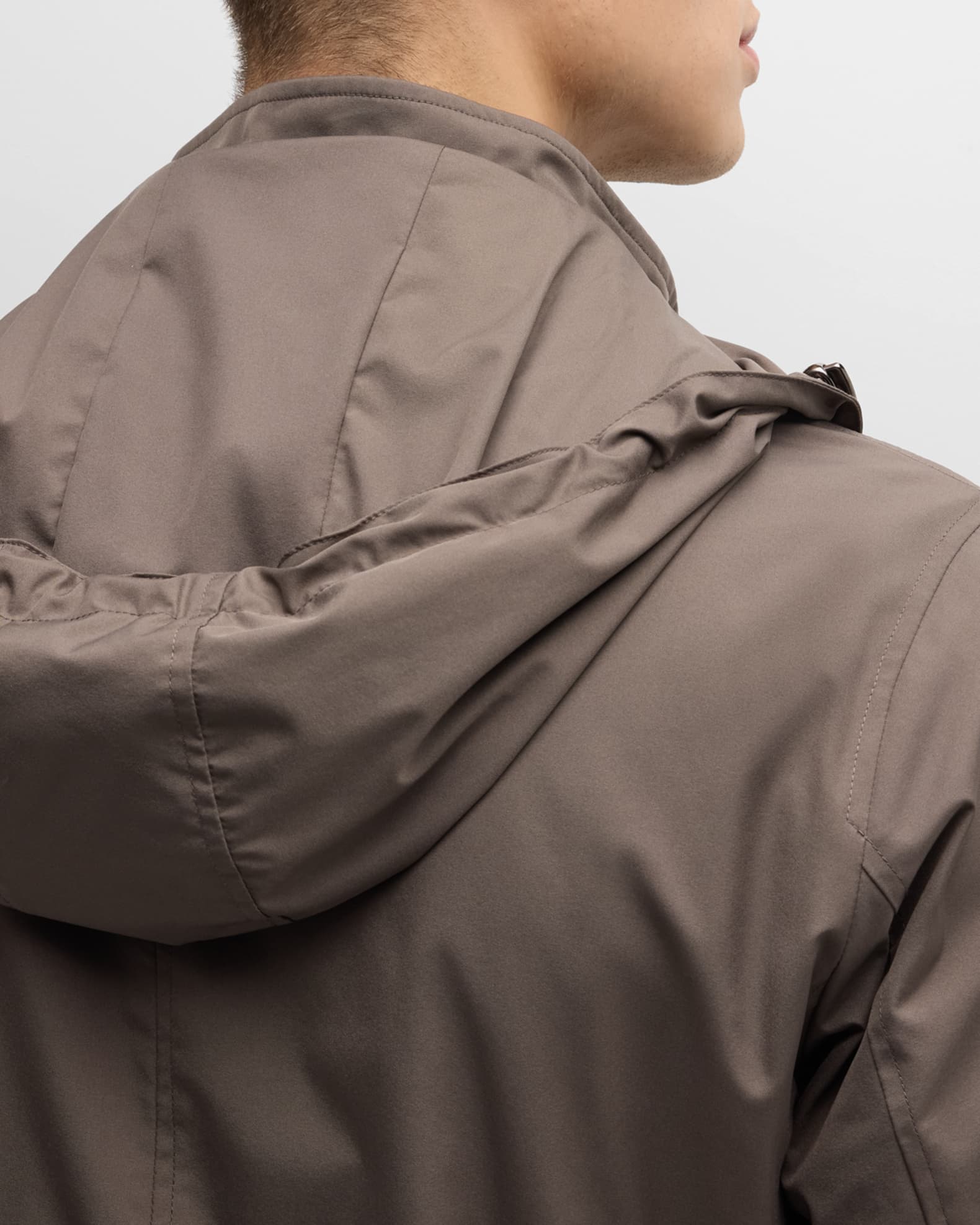 Peter Millar Men's Discovery Hooded Field Jacket | Neiman Marcus