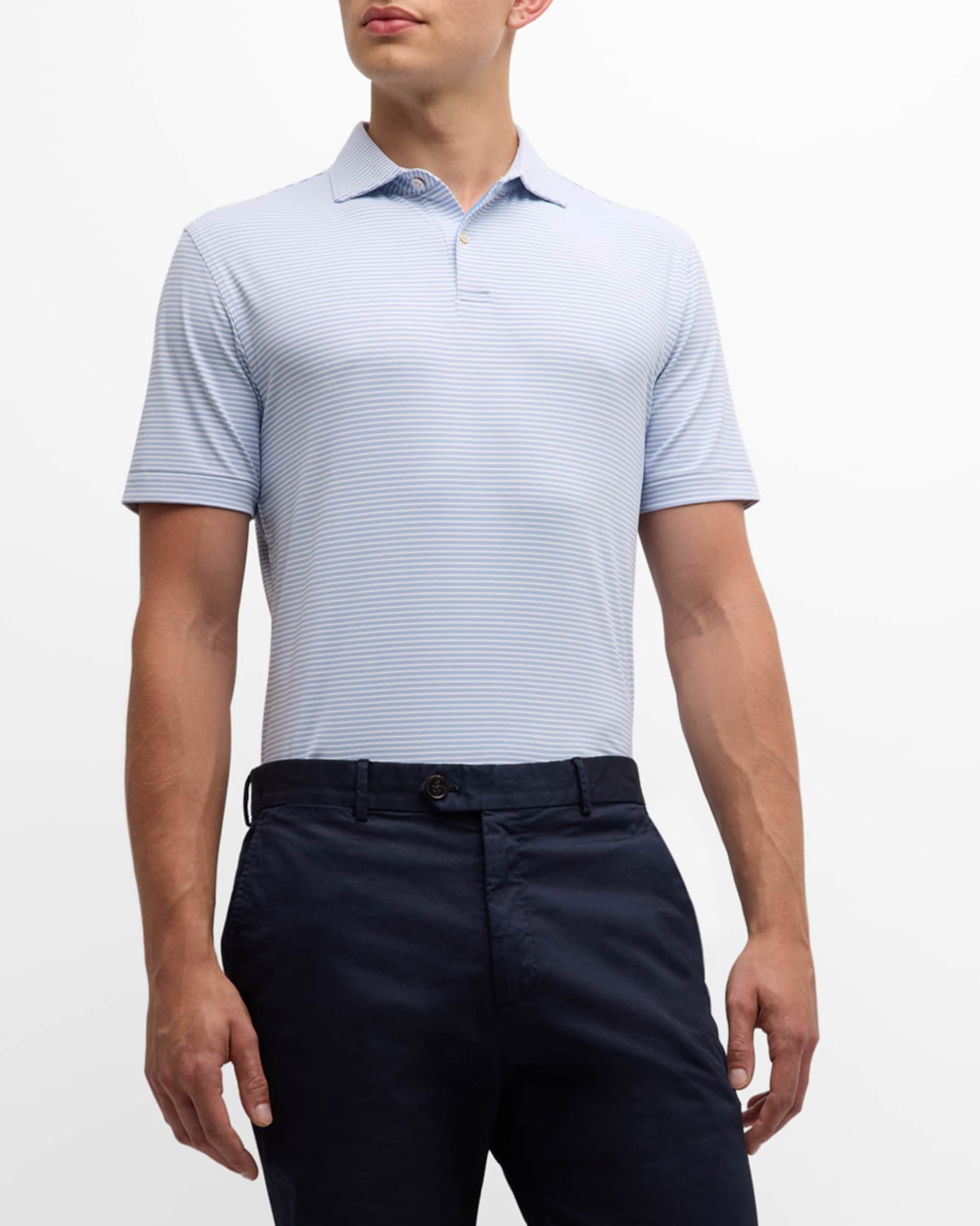Peter Millar Men's Ambrose Performance Jersey Polo Shirt | Neiman Marcus