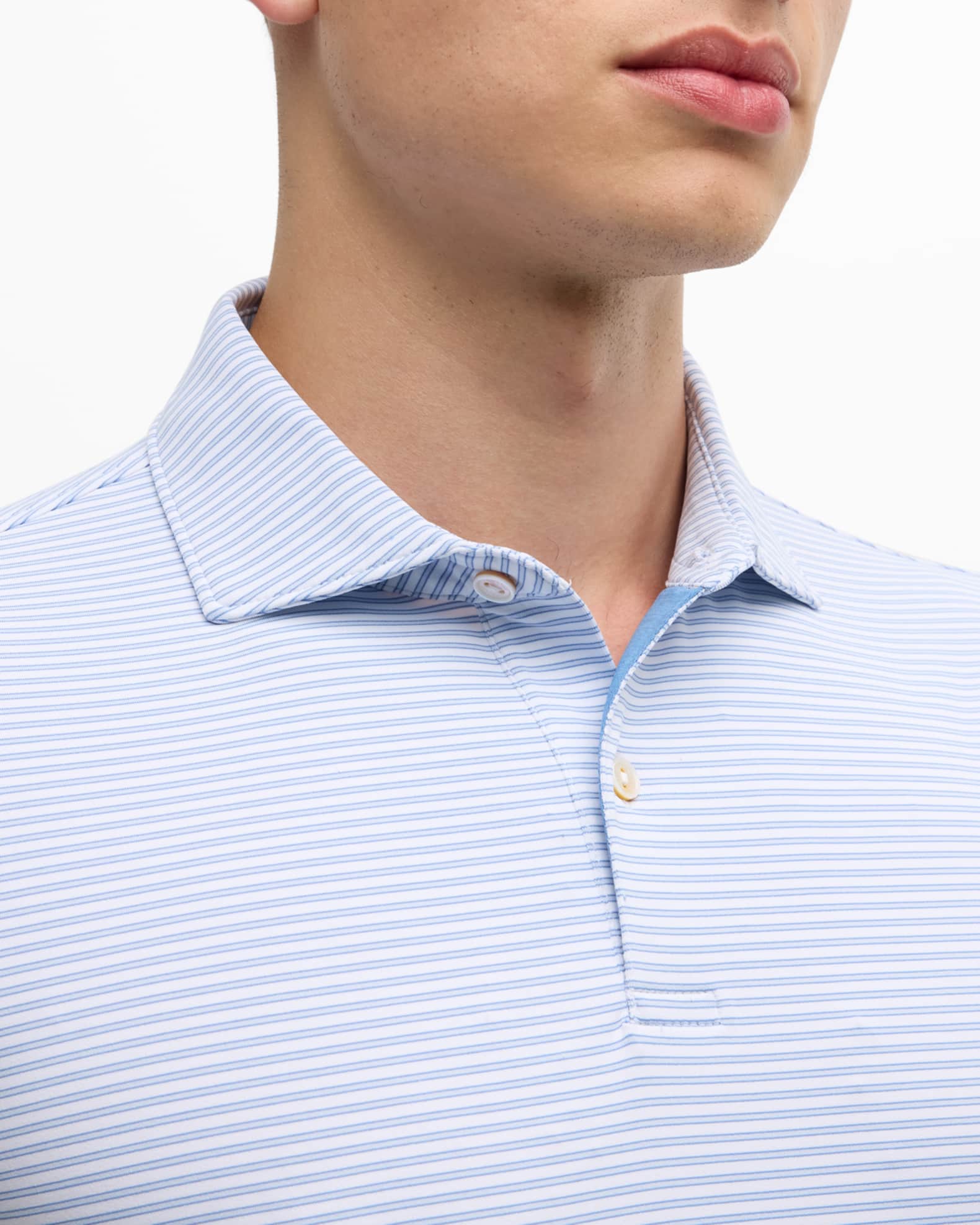 Peter Millar Men's Ambrose Performance Jersey Polo Shirt | Neiman Marcus