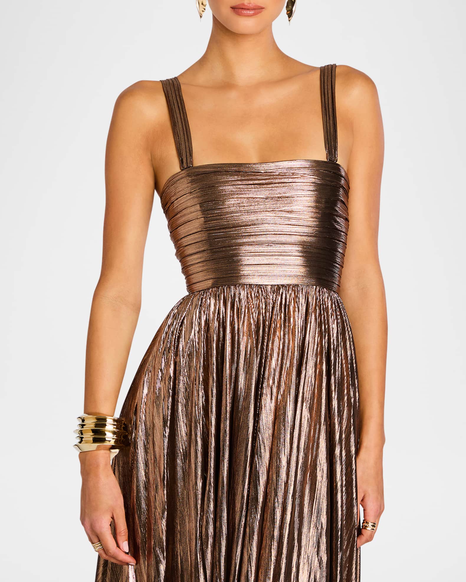 Retrofete Iris Metallic Maxi Dress | Neiman Marcus