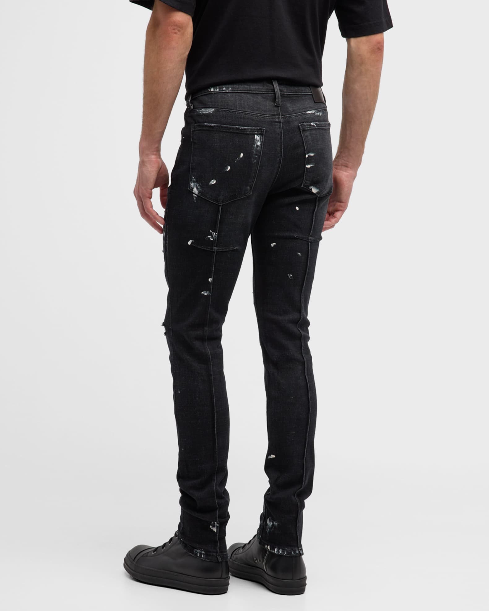 RTA Men's Clayton Distressed Skinny Jeans | Neiman Marcus