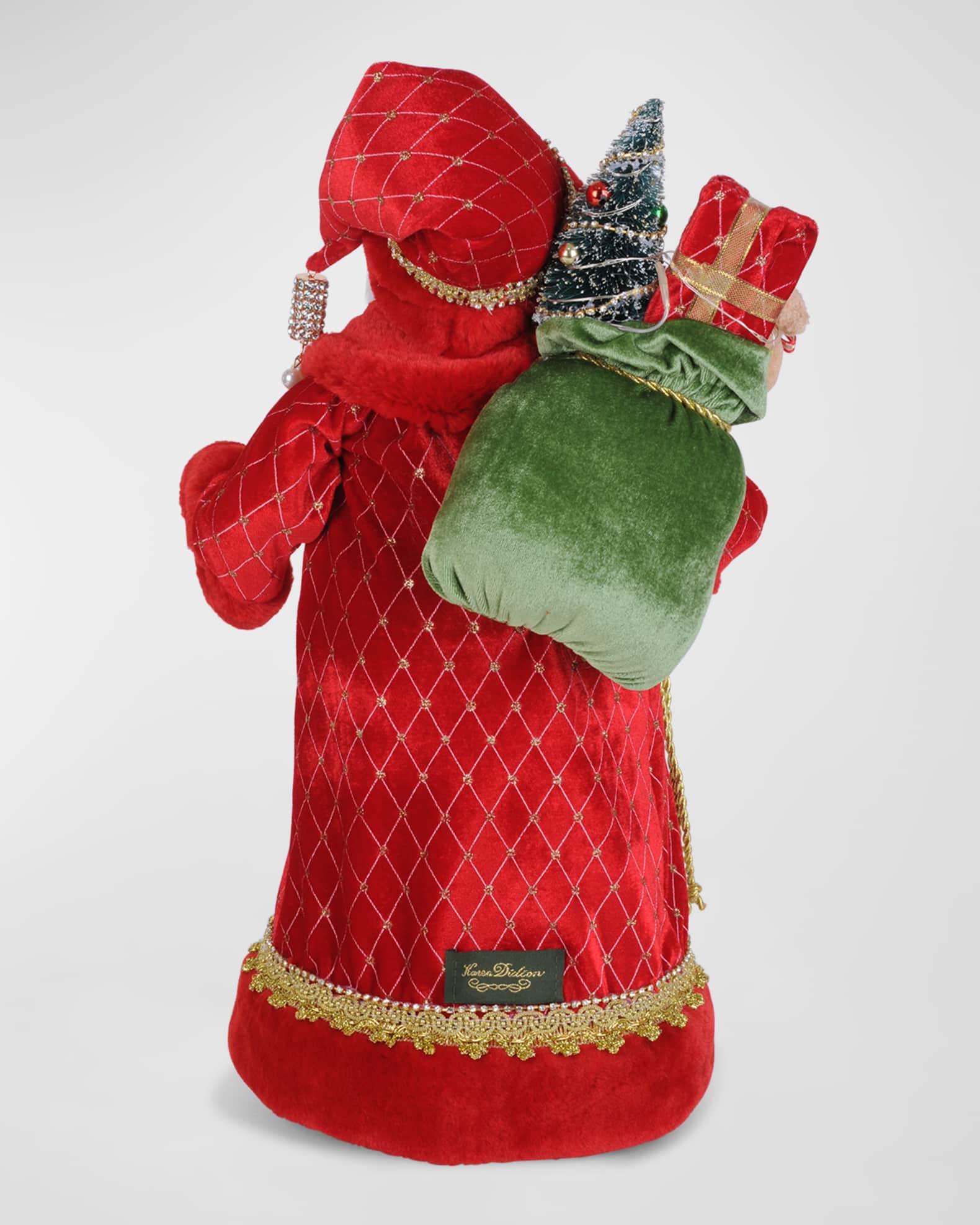 Karen Didion Originals Lighted Holly Jolly Santa Figure | Neiman Marcus