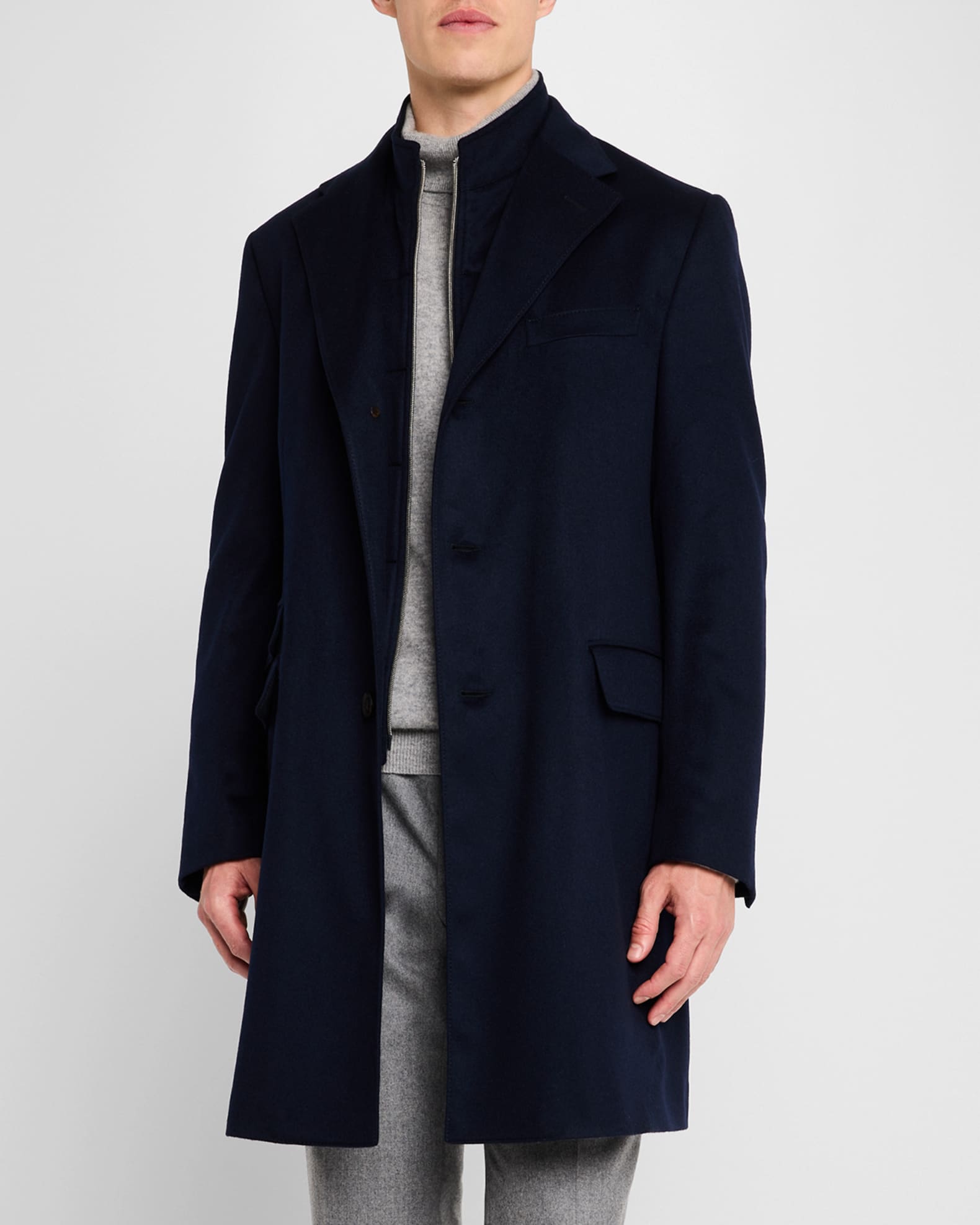 Corneliani Men's Wool ID Topcoat | Neiman Marcus