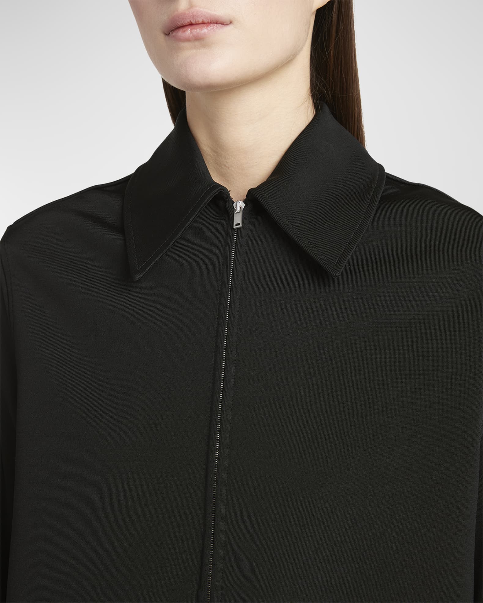 Jil Sander Collared Zip Jacket | Neiman Marcus