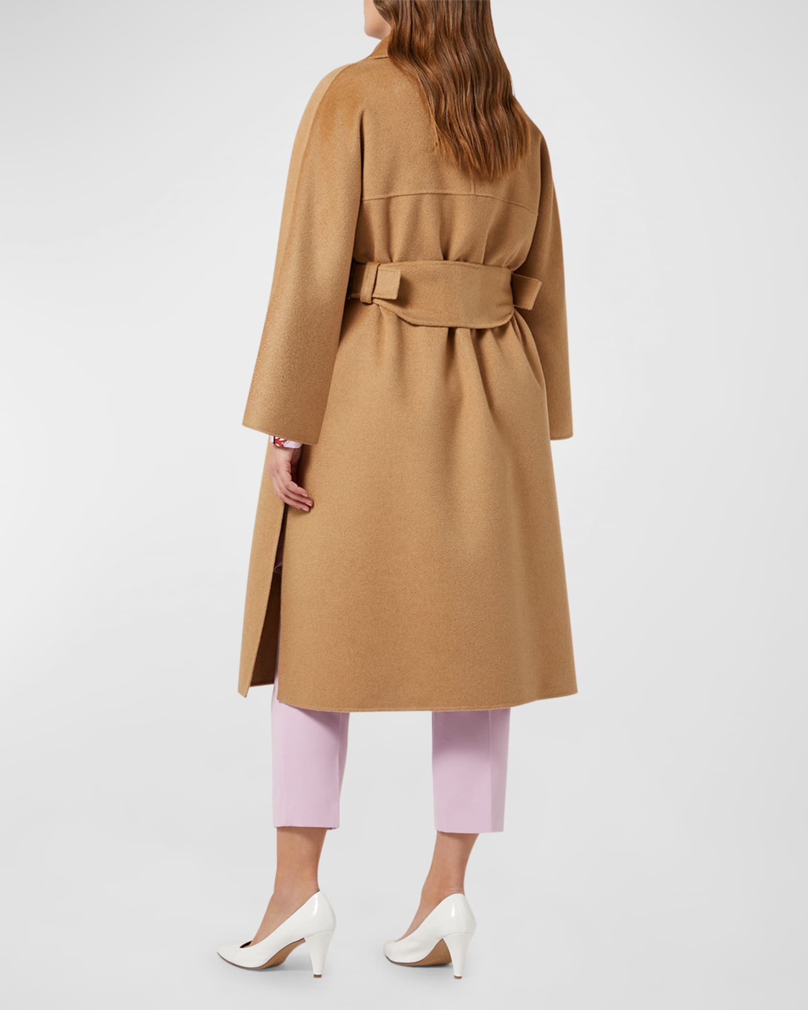 Marina Rinaldi Plus Size Bratto Double-Breasted Wool Coat | Neiman Marcus