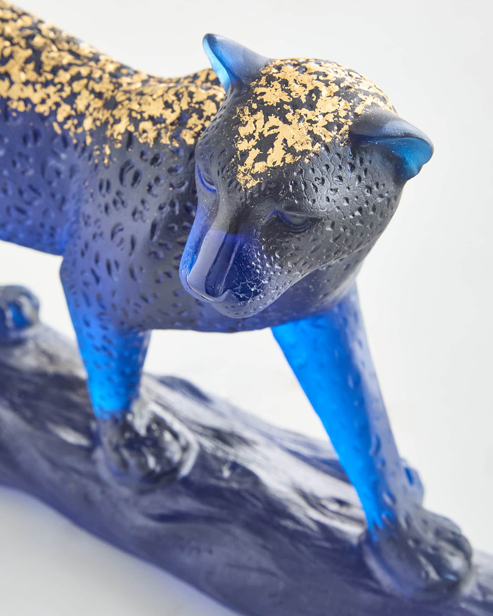Daum Leopard Leaded Crystal Statue | Neiman Marcus