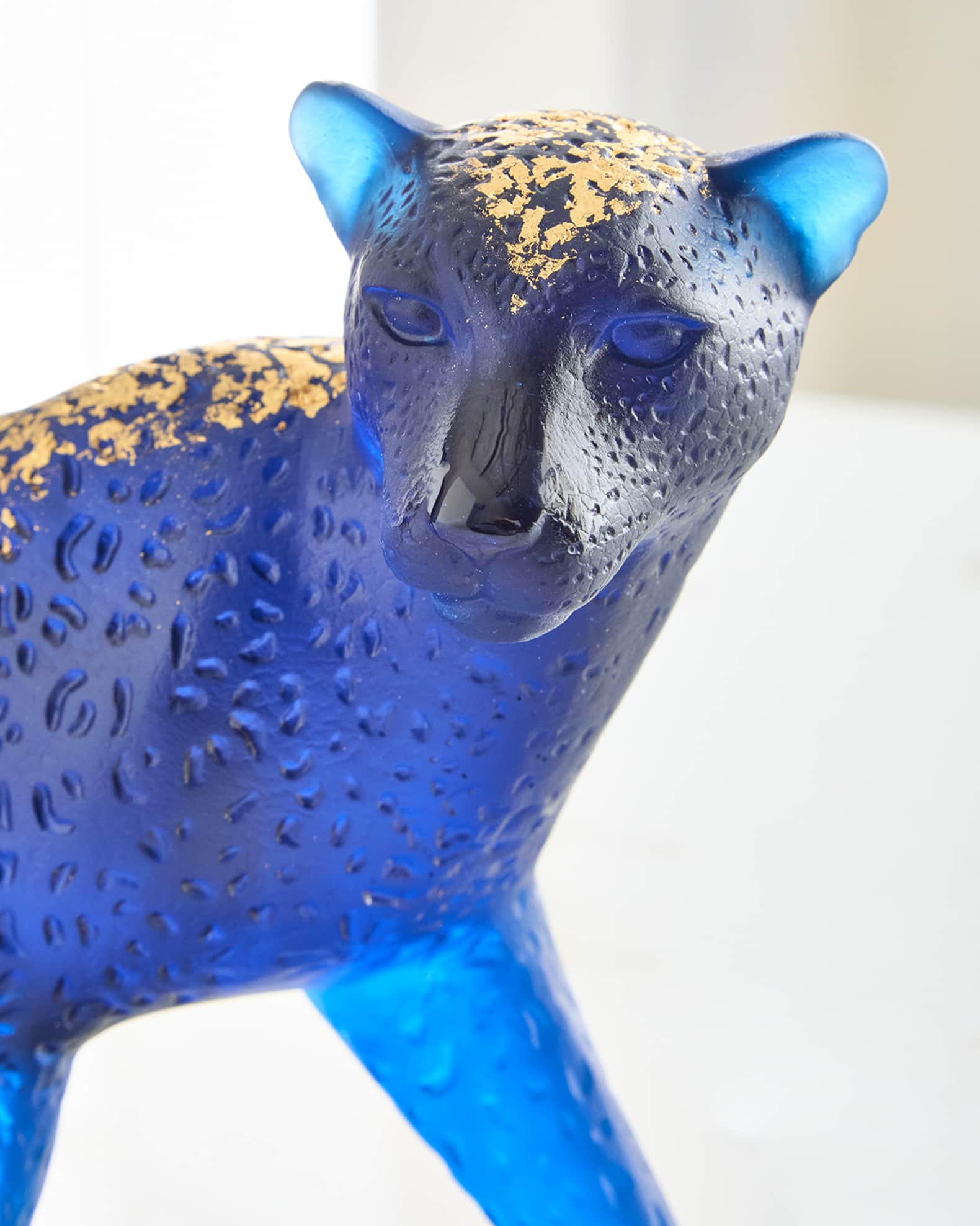 Daum Leopard Leaded Crystal Statue | Neiman Marcus