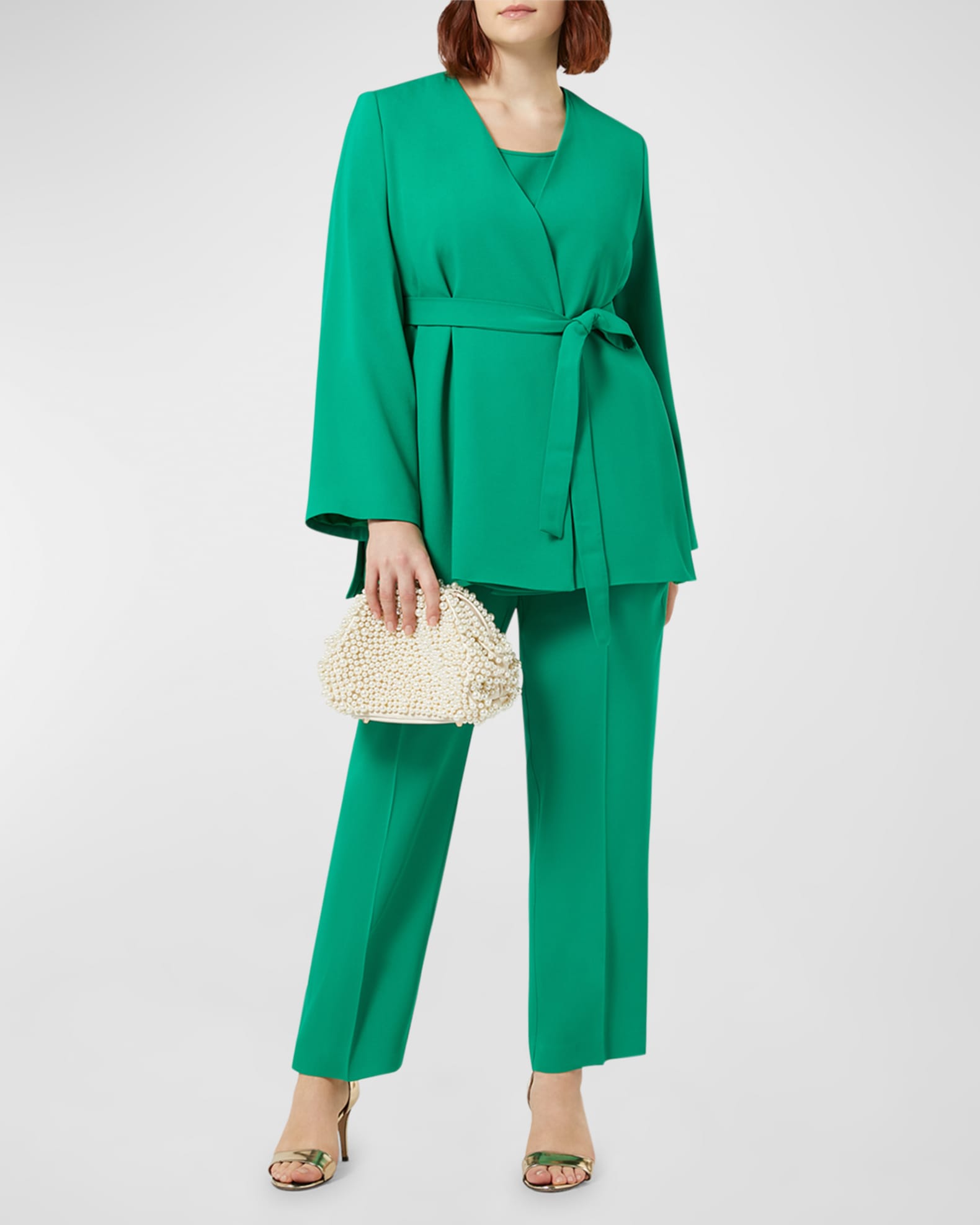 Marina Rinaldi Plus Size Albio Straight-Leg Pants | Neiman Marcus