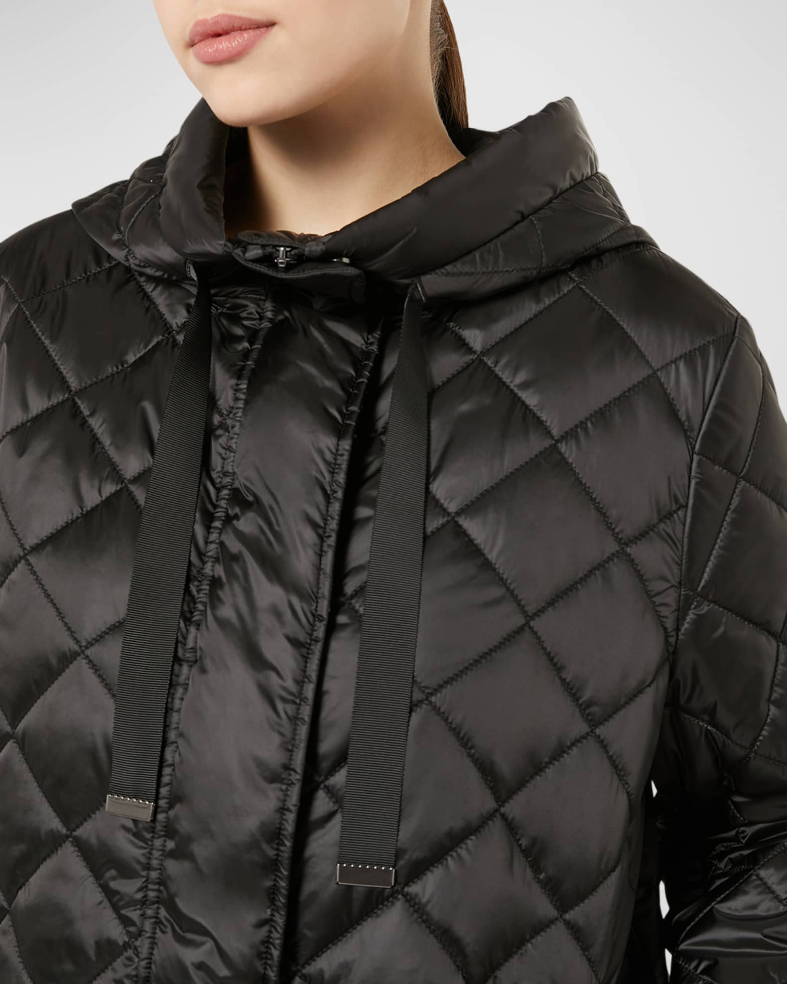 Marina Rinaldi Plus Size Blasone Quilted Hooded Parka | Neiman Marcus