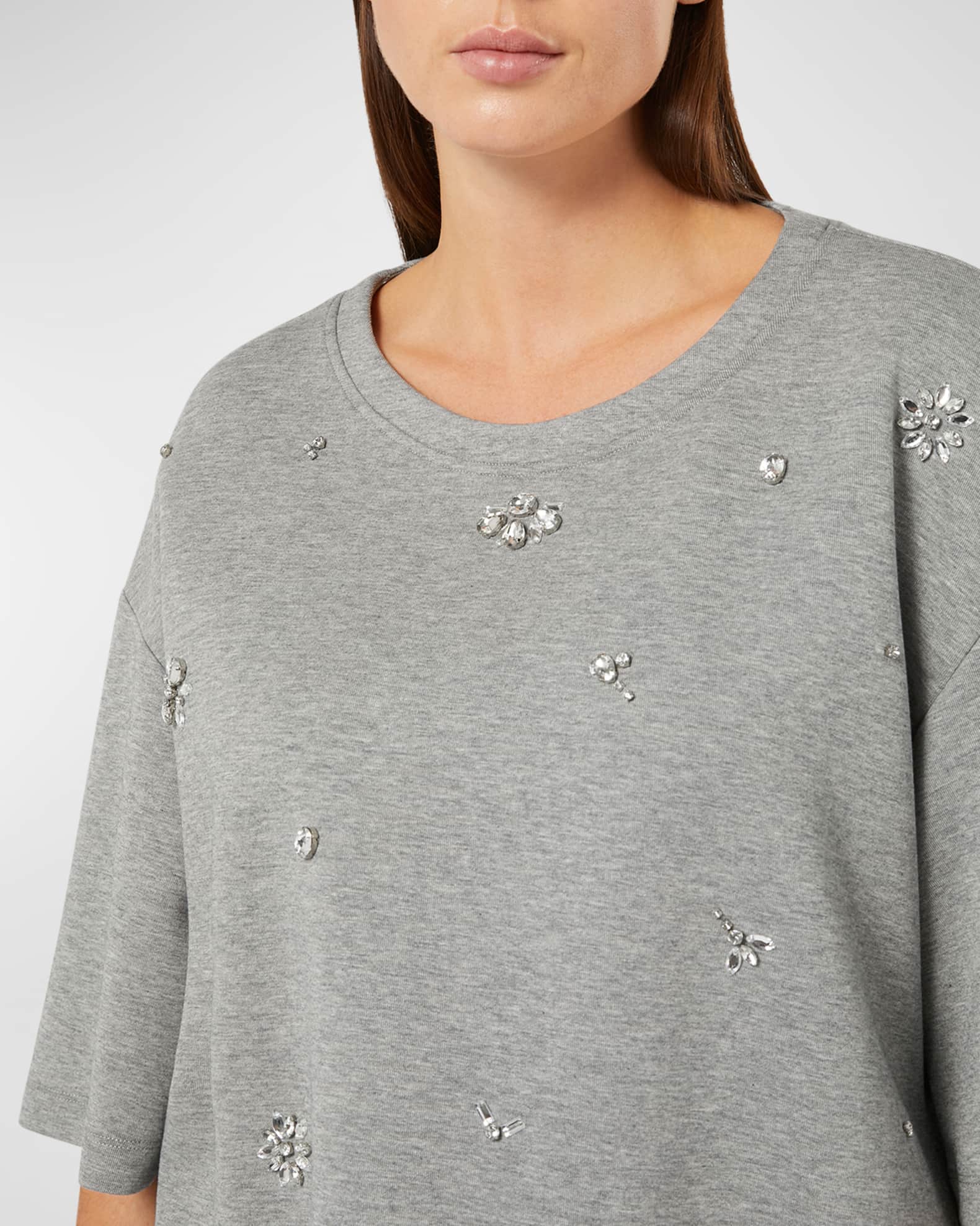 Marina Rinaldi Plus Size Crystal-Embellished T-Shirt | Neiman Marcus