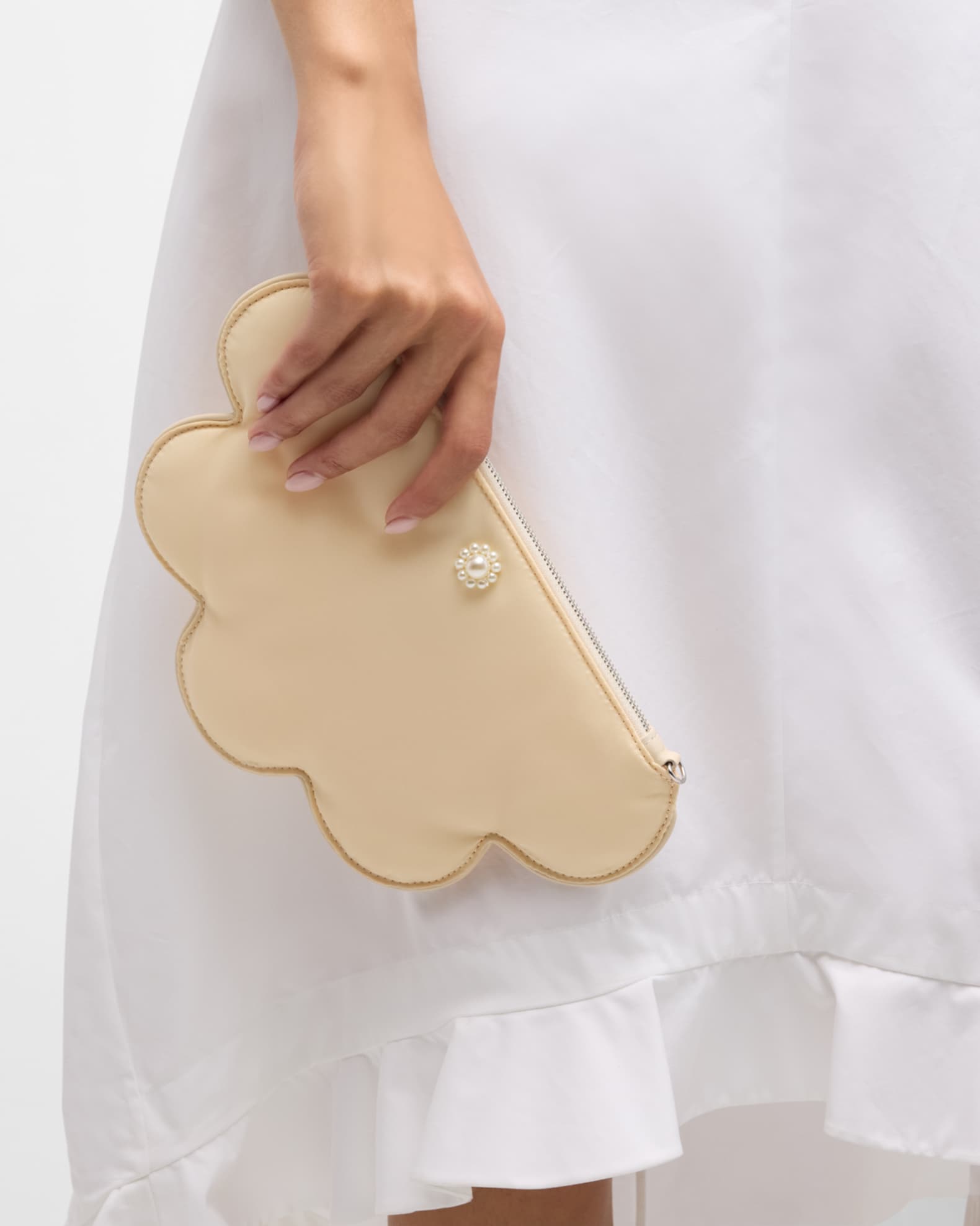 Simone Rocha Daisy Zip Shoulder Bag | Neiman Marcus