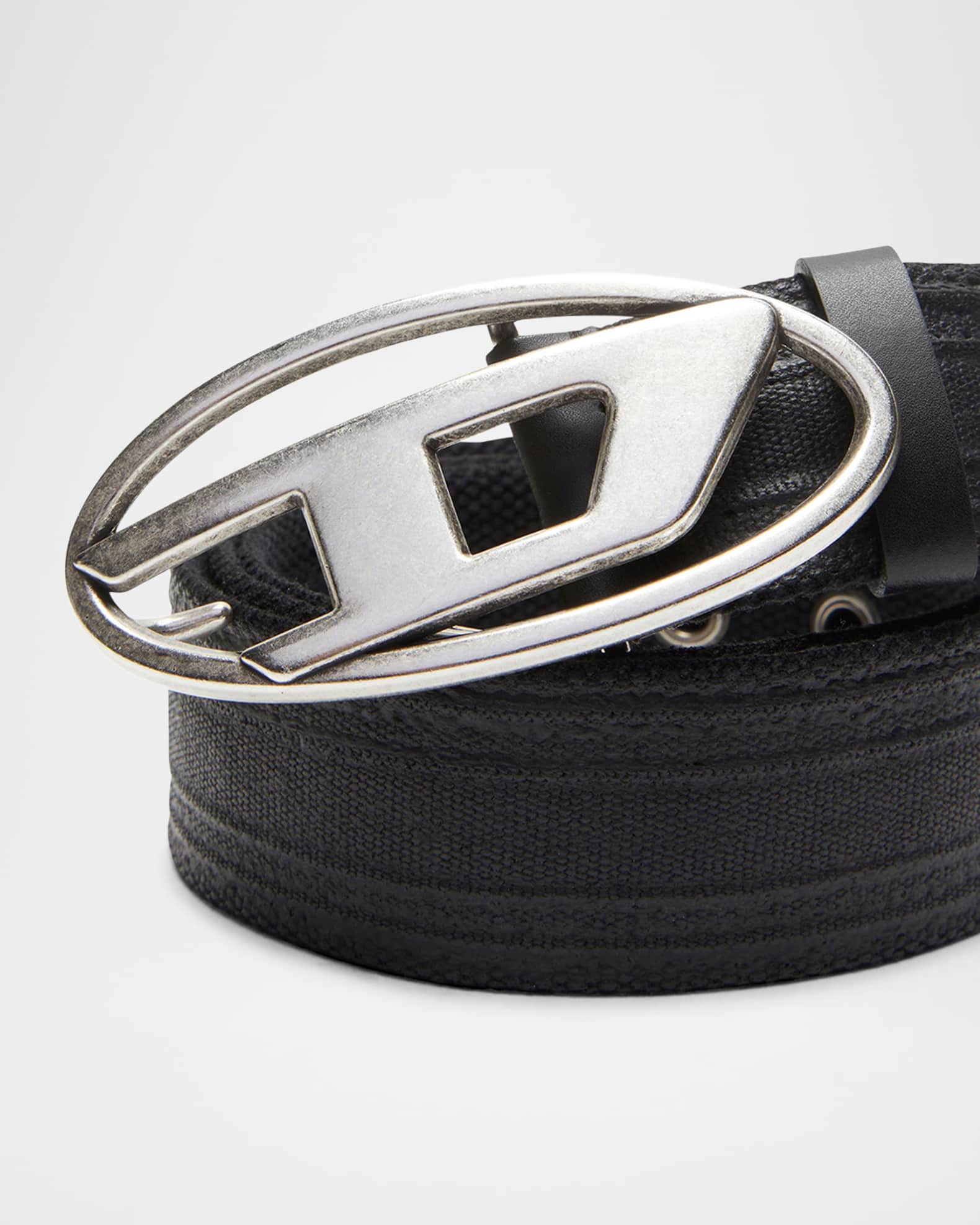 Diesel Men's B-1DR-Tape Waxed Cotton Belt | Neiman Marcus