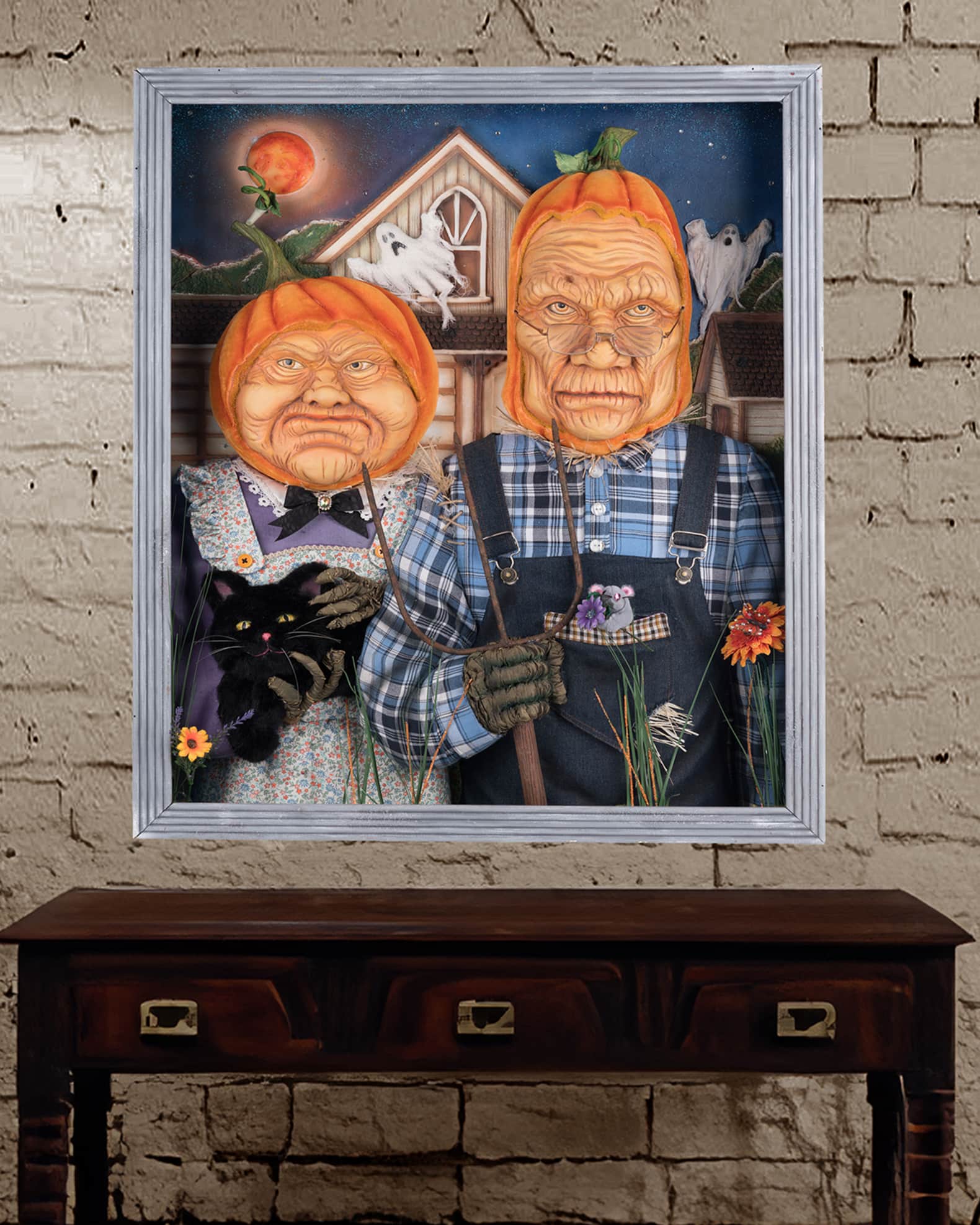 Katherine's Collection American Gothic Pumpkin Wall Piece | Neiman Marcus