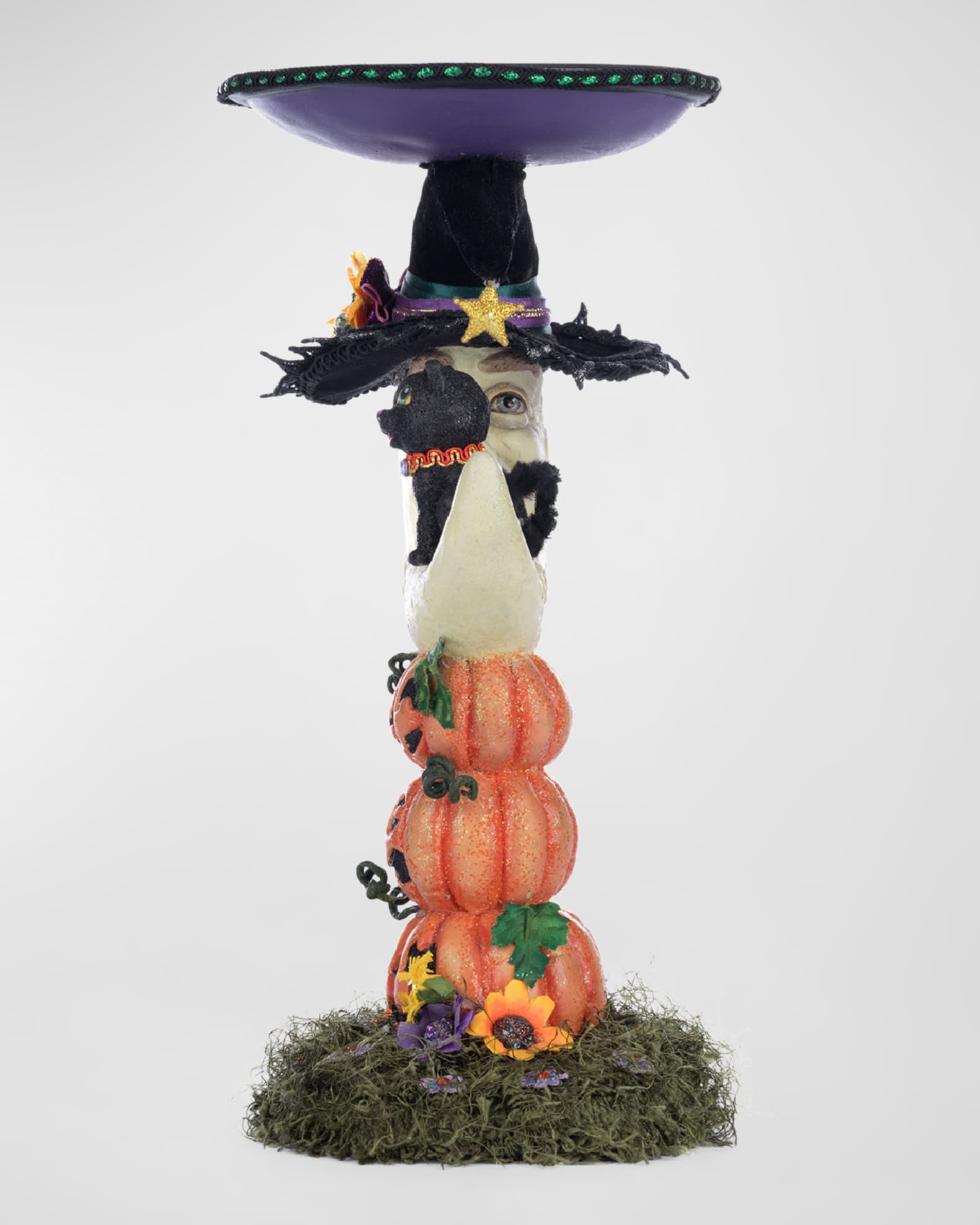 Katherine's Collection Jacks and Cats Moon Pillar Candle Holder ...