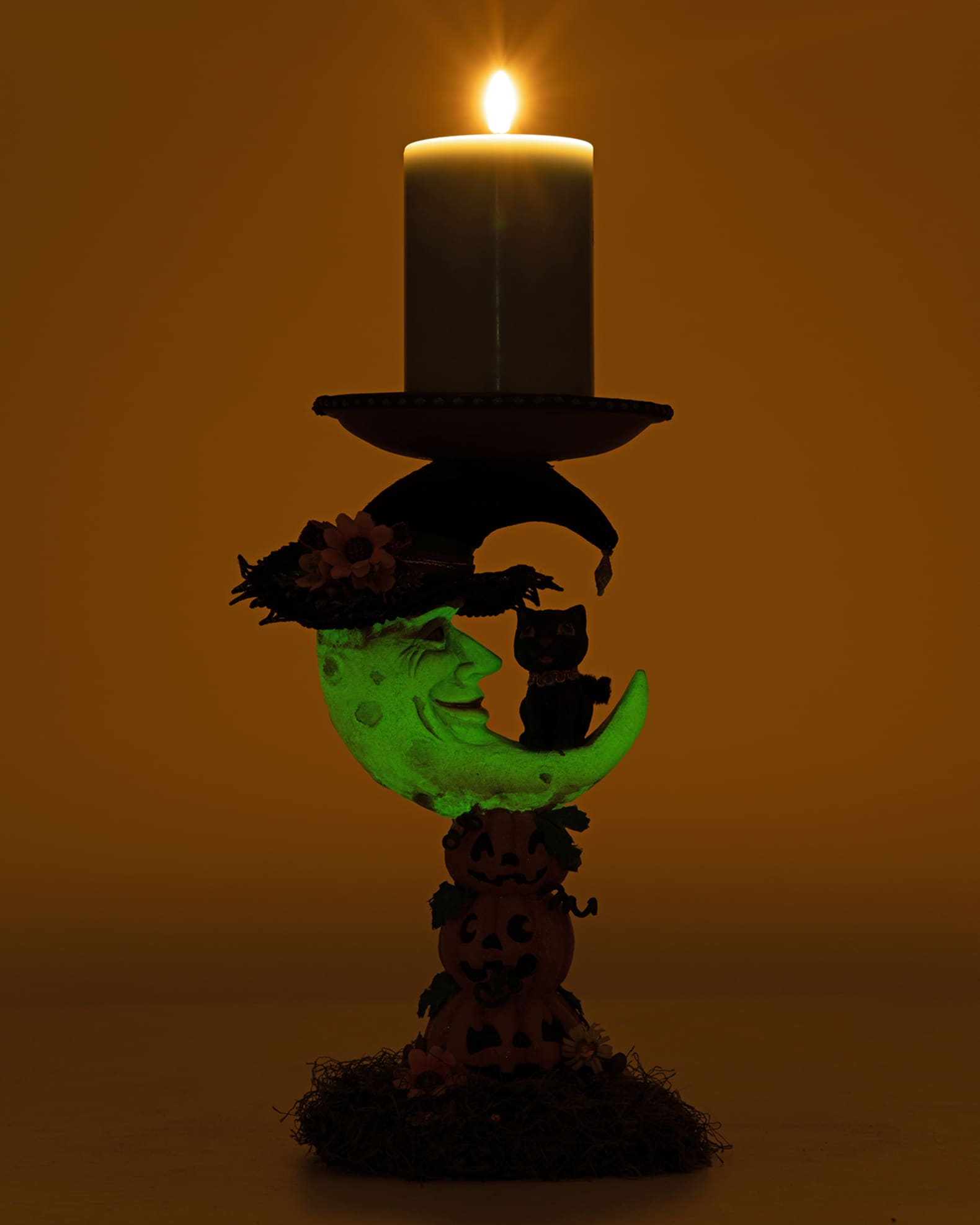 Katherine's Collection Jacks and Cats Moon Pillar Candle Holder ...