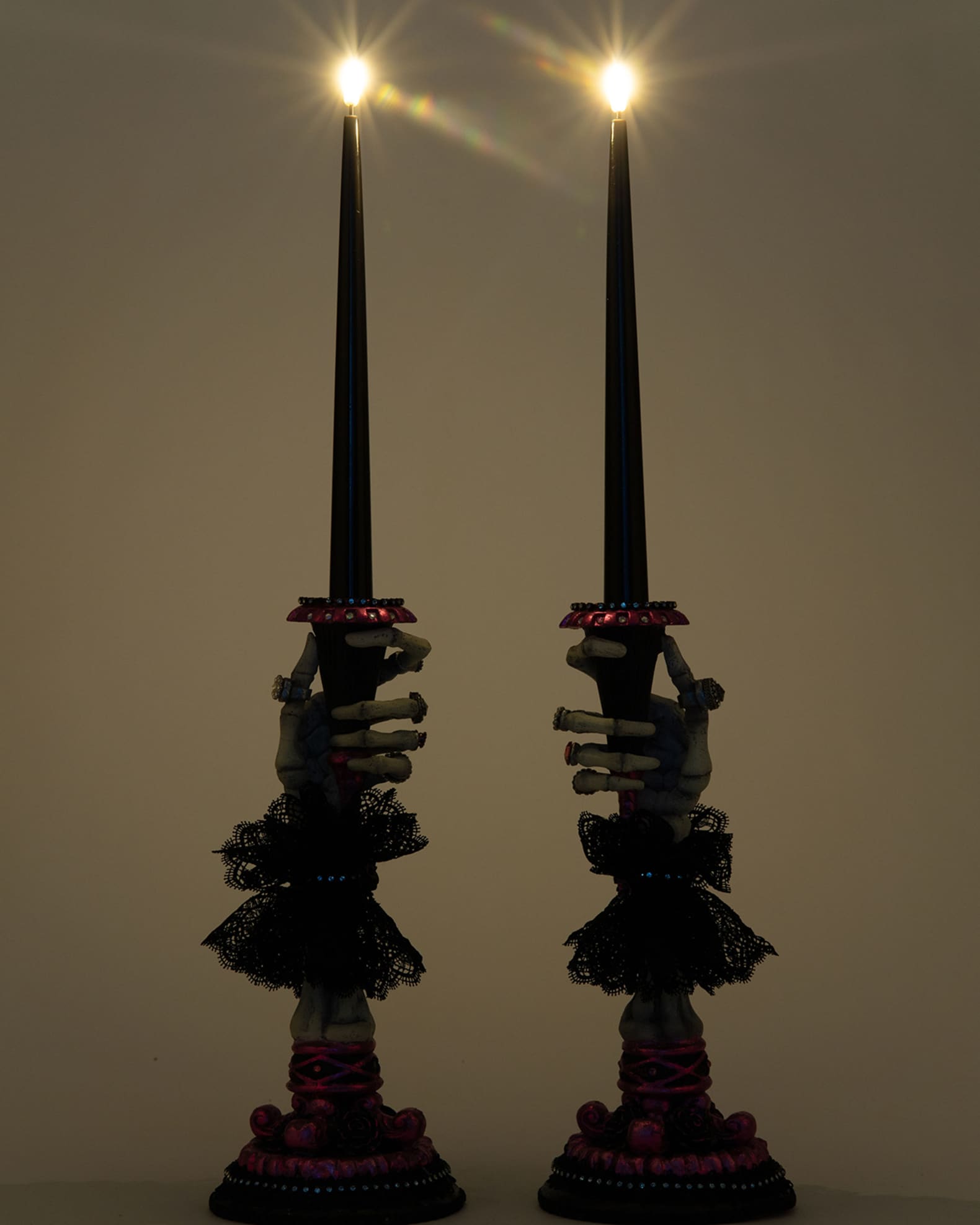 Katherine's Collection Skeleton Hand Candle Sticks, Set of 2 | Neiman ...