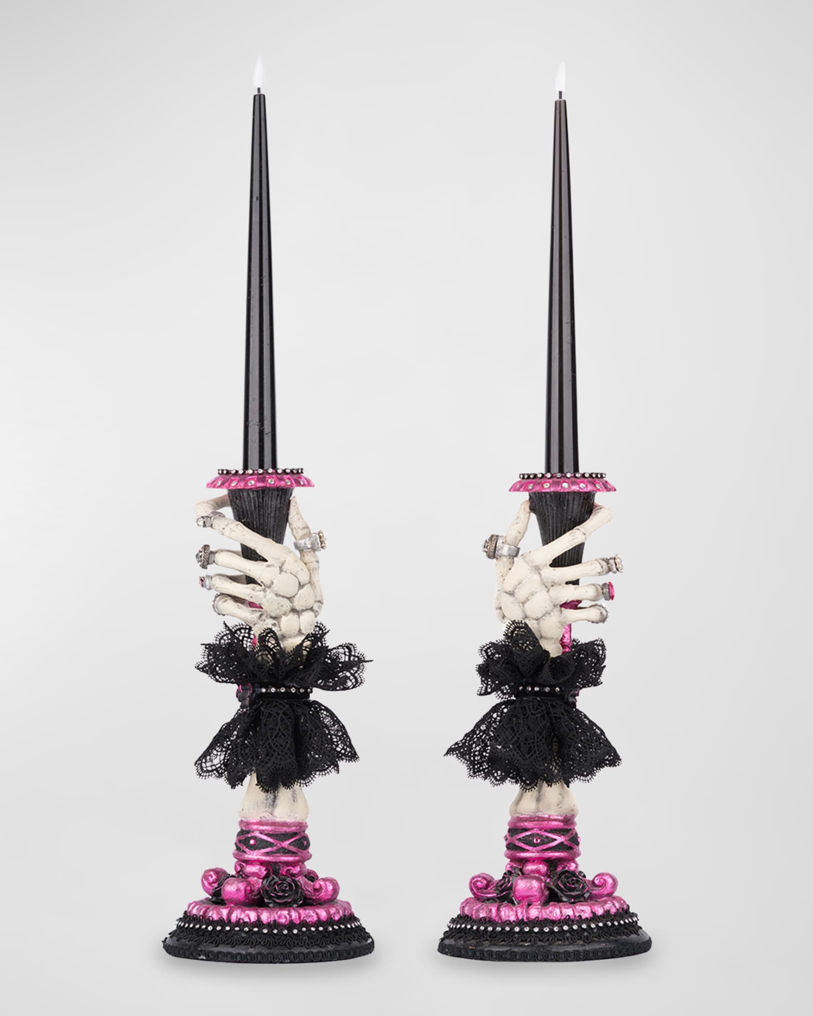 Katherine's Collection Skeleton Hand Candle Sticks, Set of 2 | Neiman ...