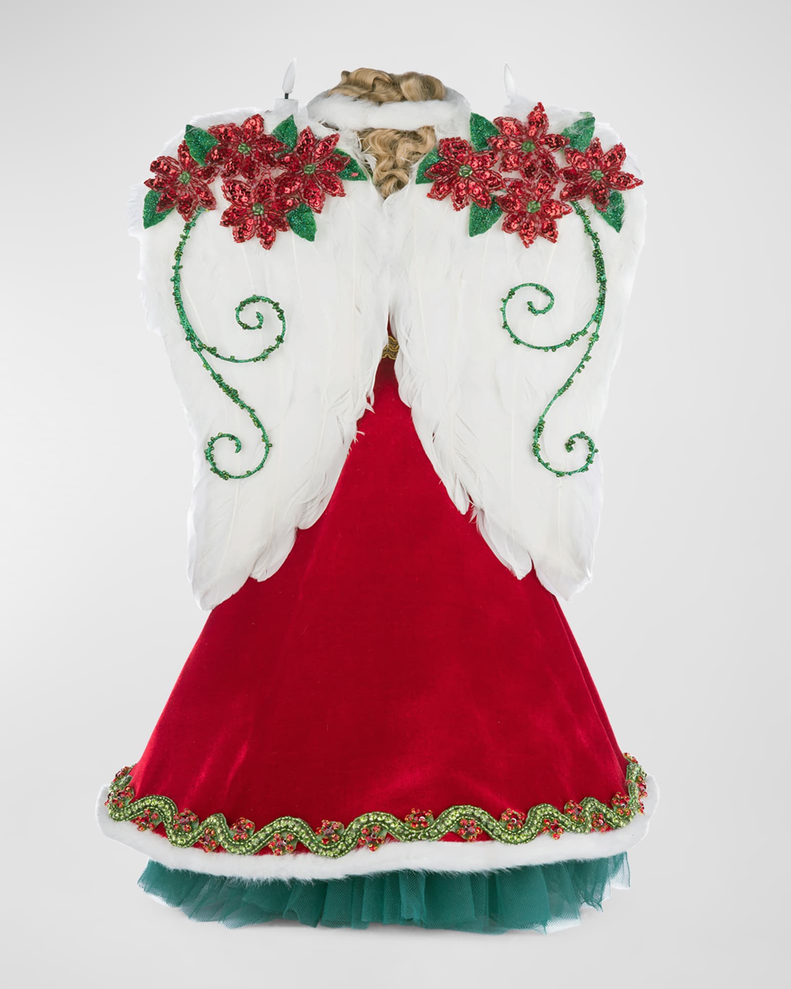 Katherine's Collection Penelope Poinsettia Angel Tree Topper | Neiman ...