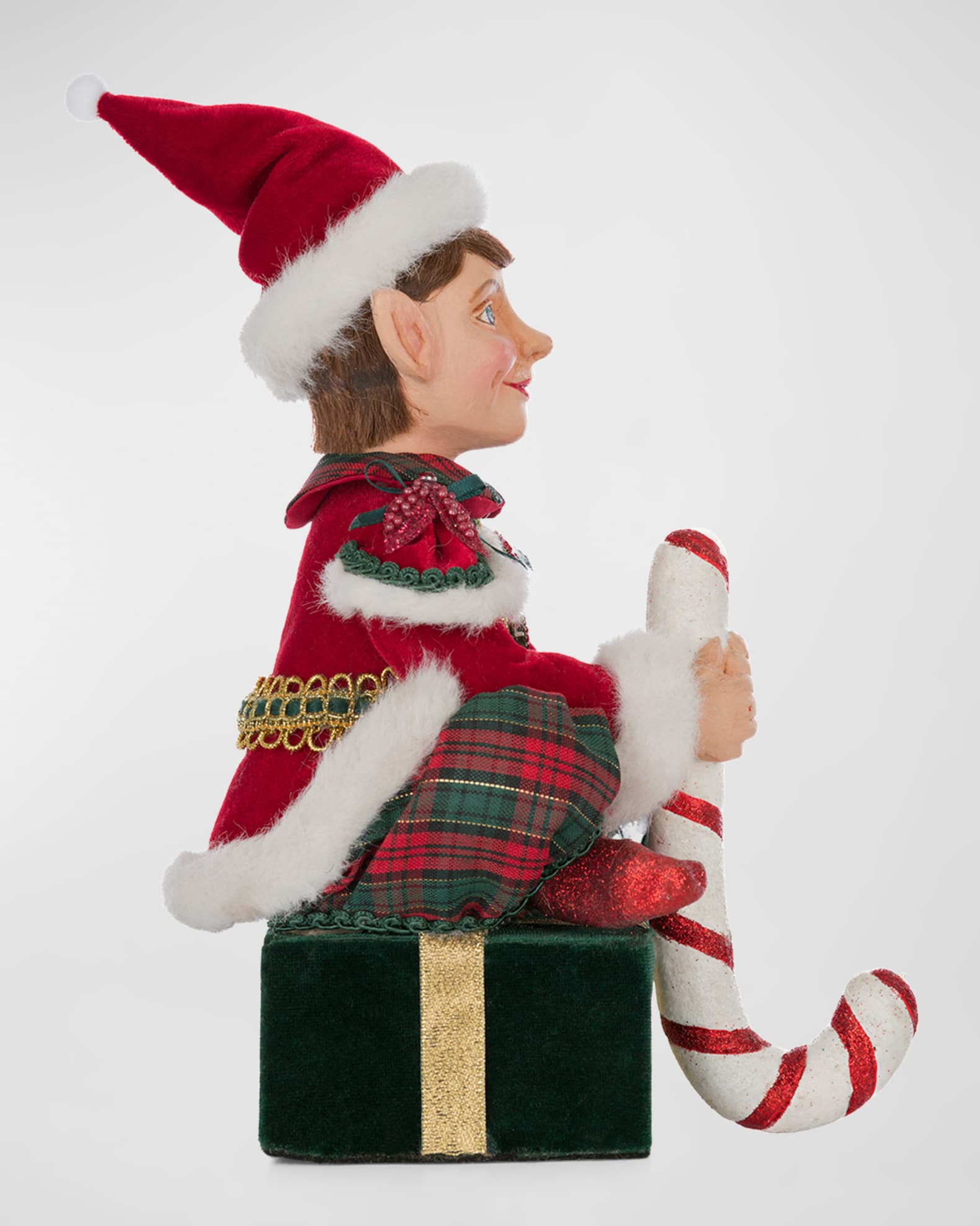 Katherine's Collection Sitting Elf with Giftbox Stocking Holder ...