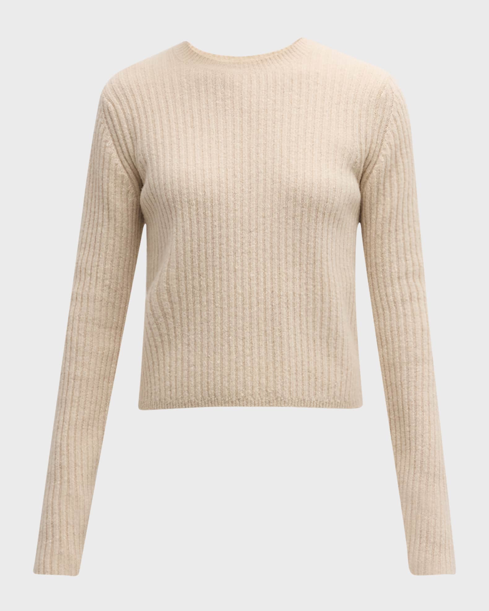 Co Wool-Cashmere Rib Knit Sweater | Neiman Marcus