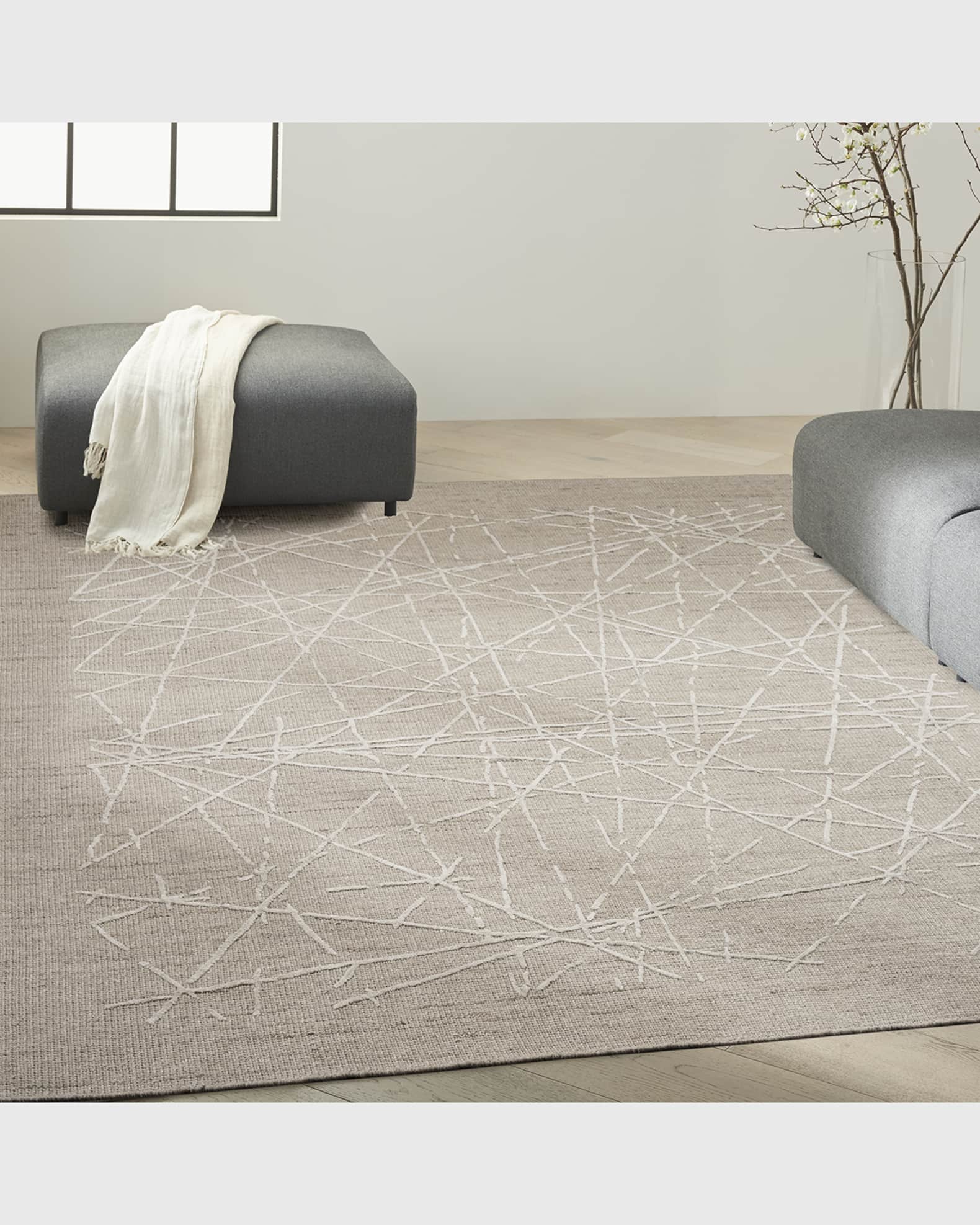 Wander Hand-Woven Taupe Rug | Neiman Marcus