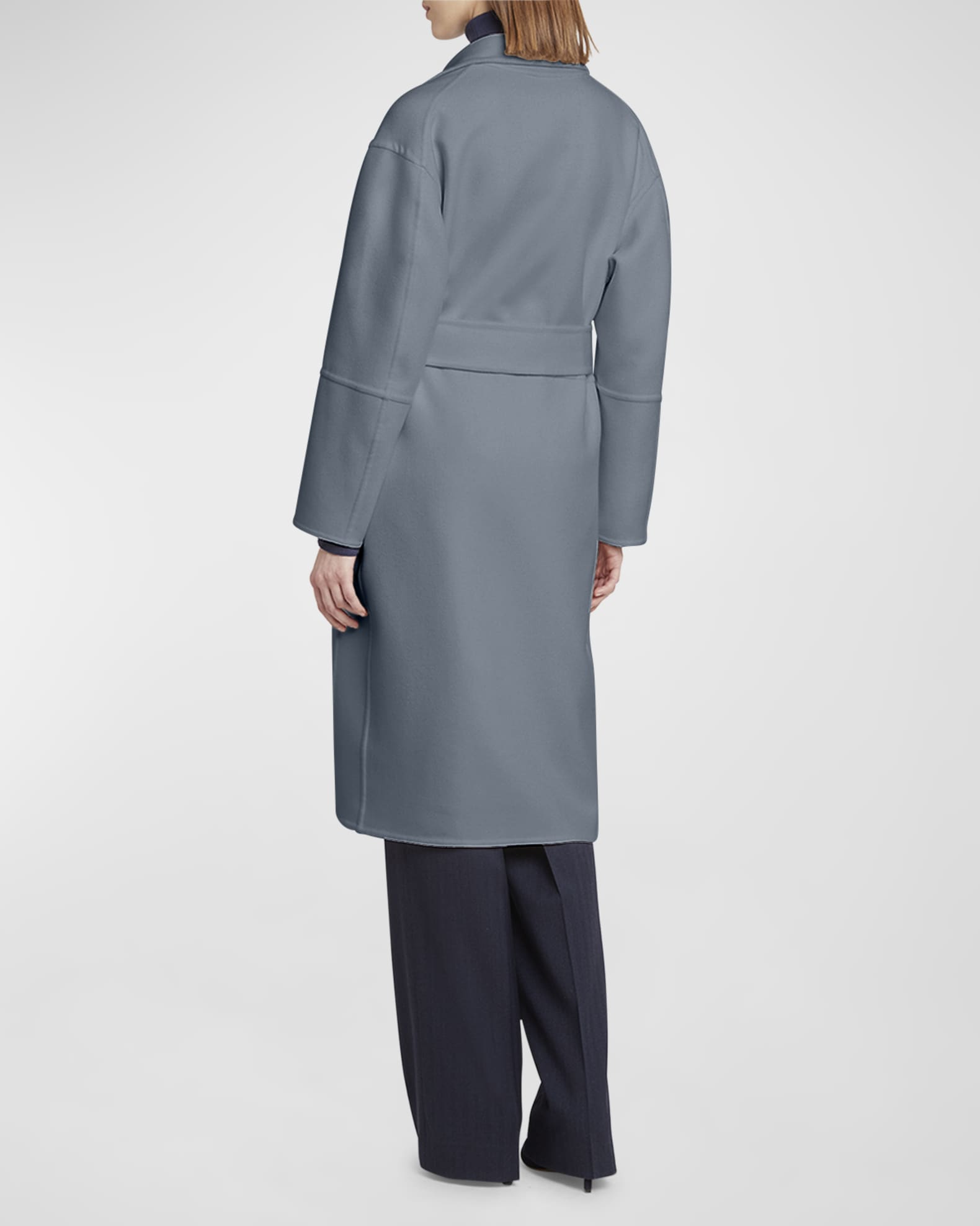 Kiton Double-Face Cashmere Wrap Coat | Neiman Marcus