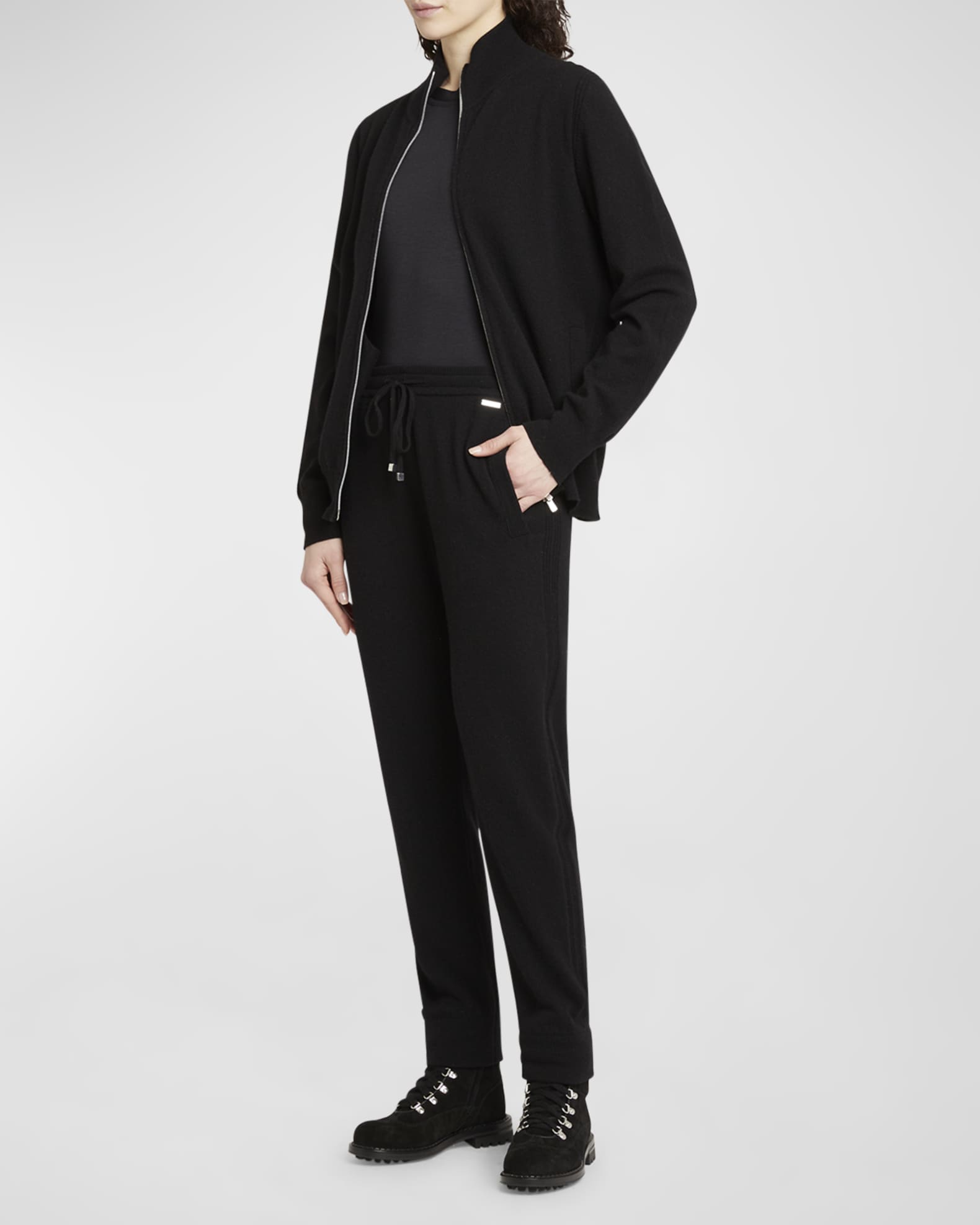 Kiton Cashmere Knit Zip Jacket | Neiman Marcus