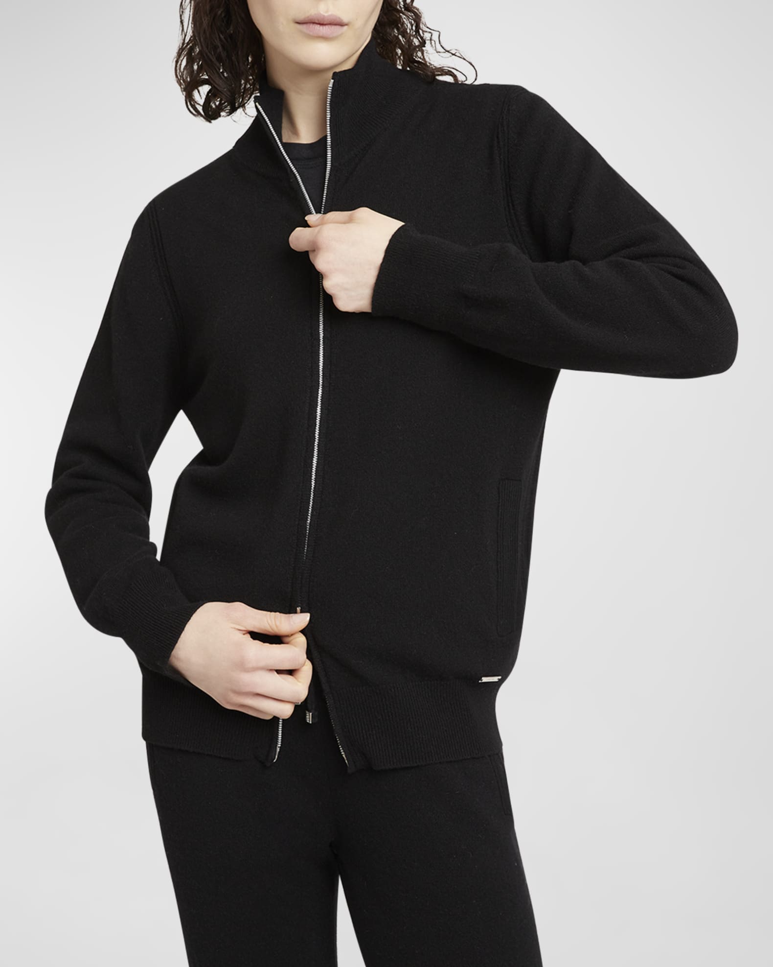 Kiton Cashmere Knit Zip Jacket | Neiman Marcus