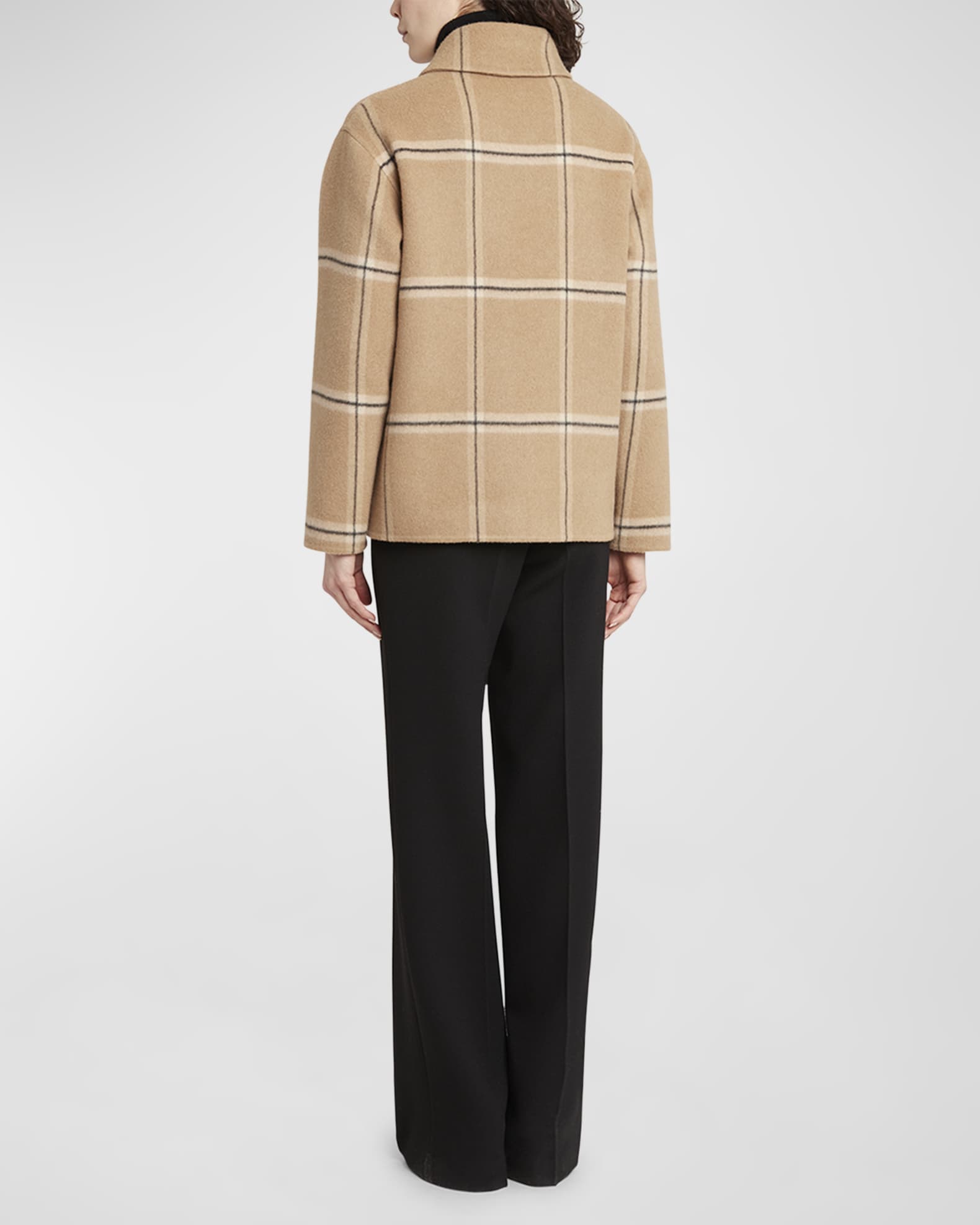 Kiton Plaid Cashmere Single-Breasted Jacket | Neiman Marcus