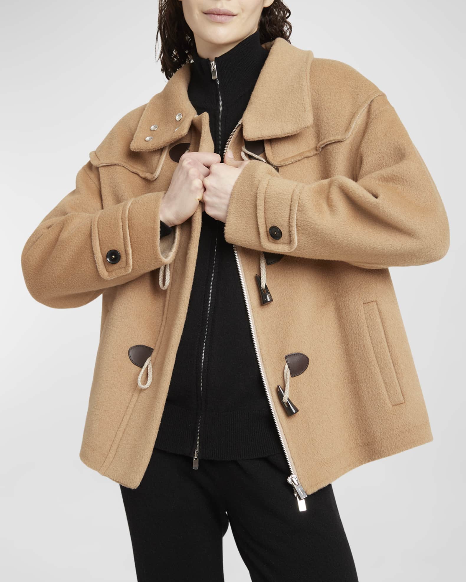 Kiton Toggle Cashmere-Wool Outerwear Jacket | Neiman Marcus