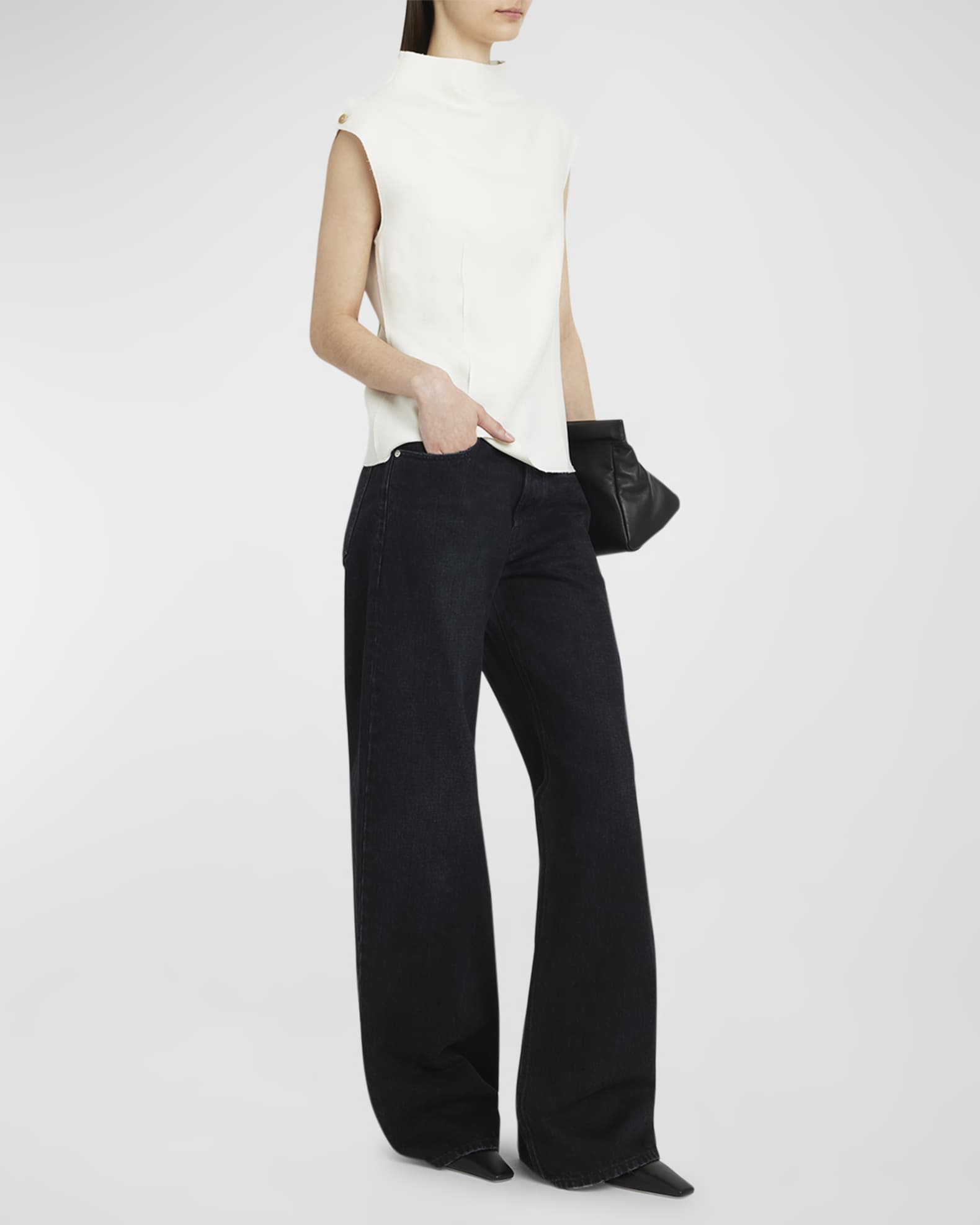 ARMARIUM Era Mock-Neck Cap-Sleeve Top | Neiman Marcus