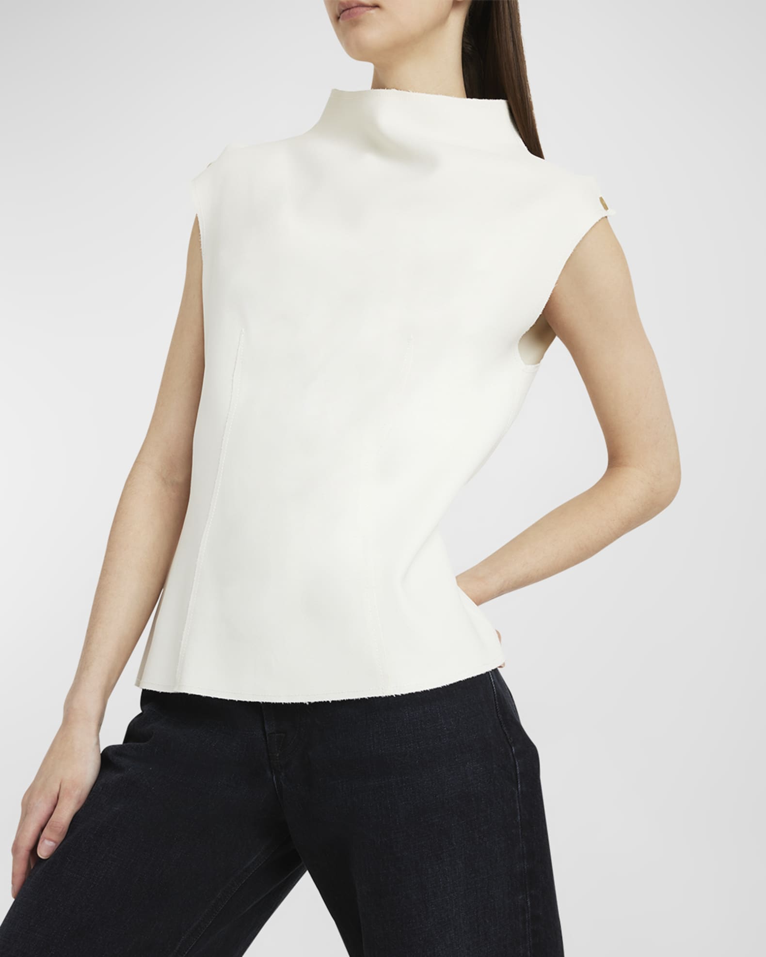 ARMARIUM Era Mock-Neck Cap-Sleeve Top | Neiman Marcus