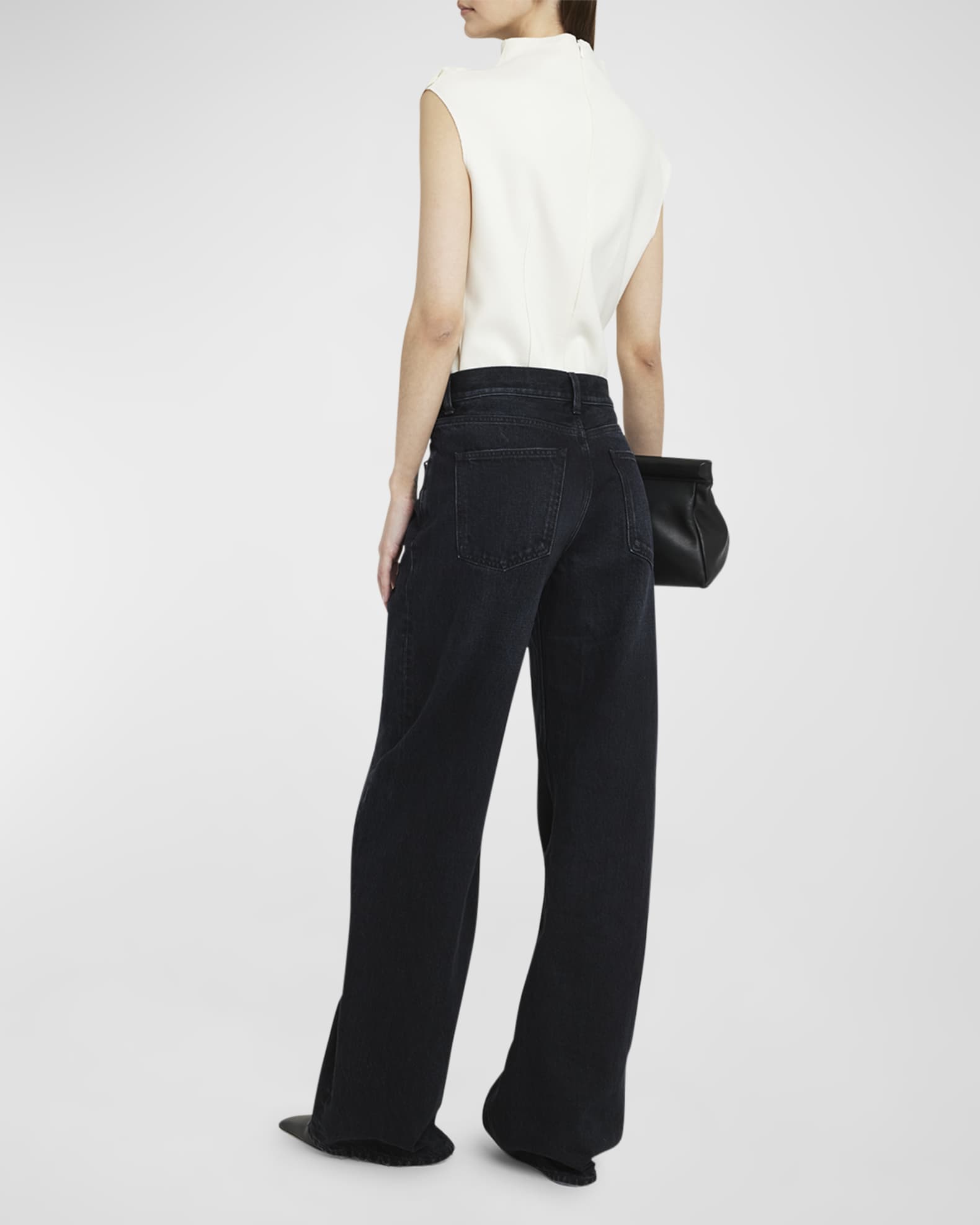 ARMARIUM Luke High-Rise Relaxed Straight-Leg Denim Pants | Neiman Marcus