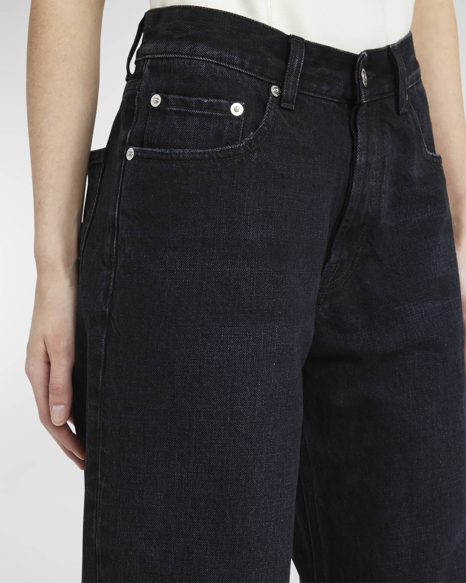 ARMARIUM Luke High-Rise Relaxed Straight-Leg Denim Pants | Neiman Marcus