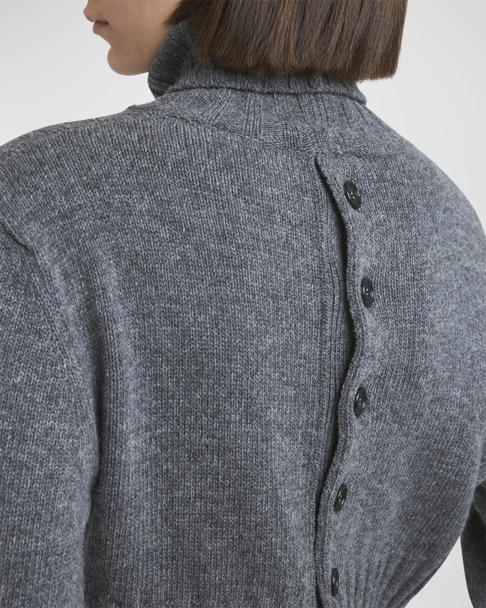 Plan C Turtleneck Button Knit Sweater | Neiman Marcus