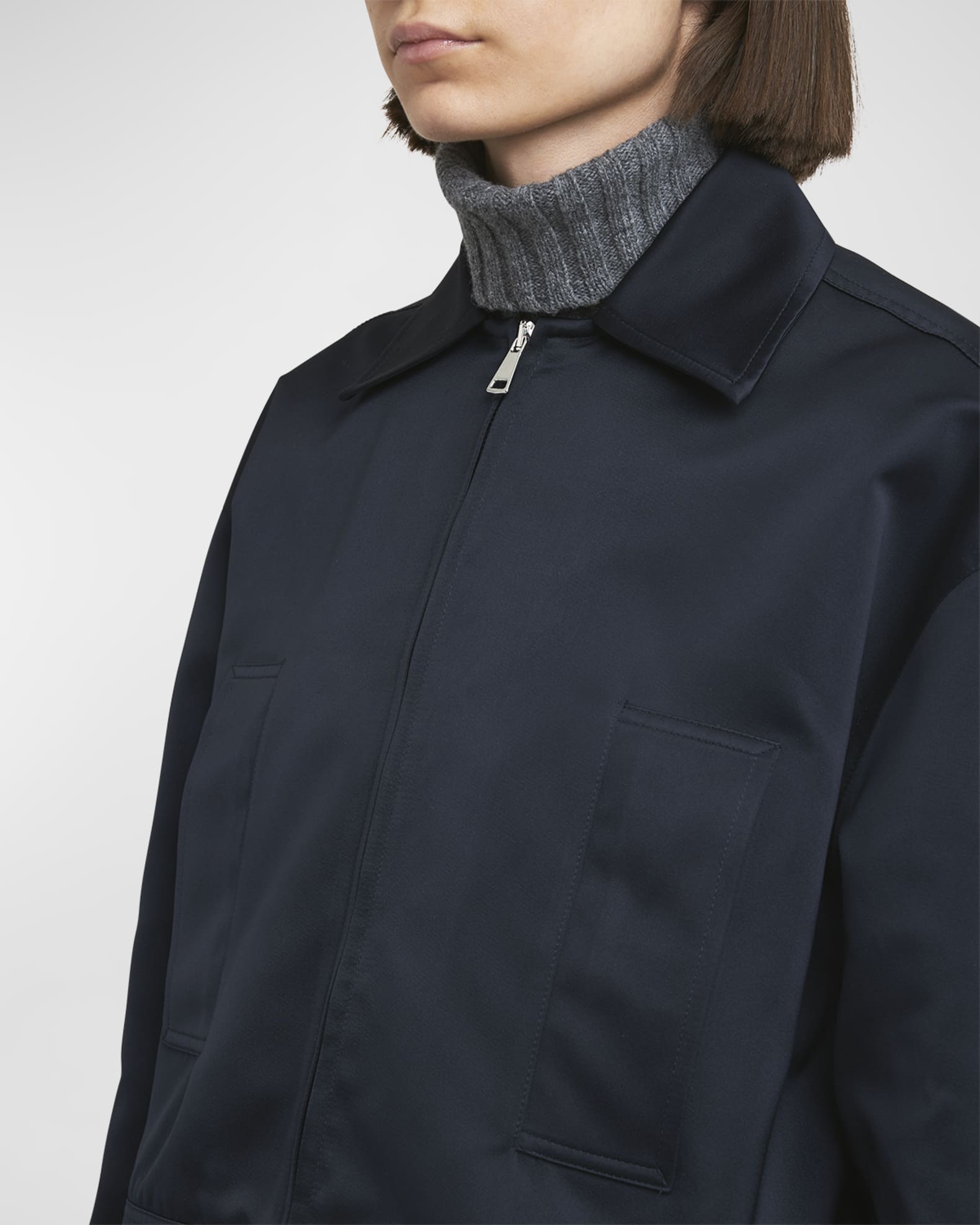 Plan C Zip-Up Cargo Jacket | Neiman Marcus