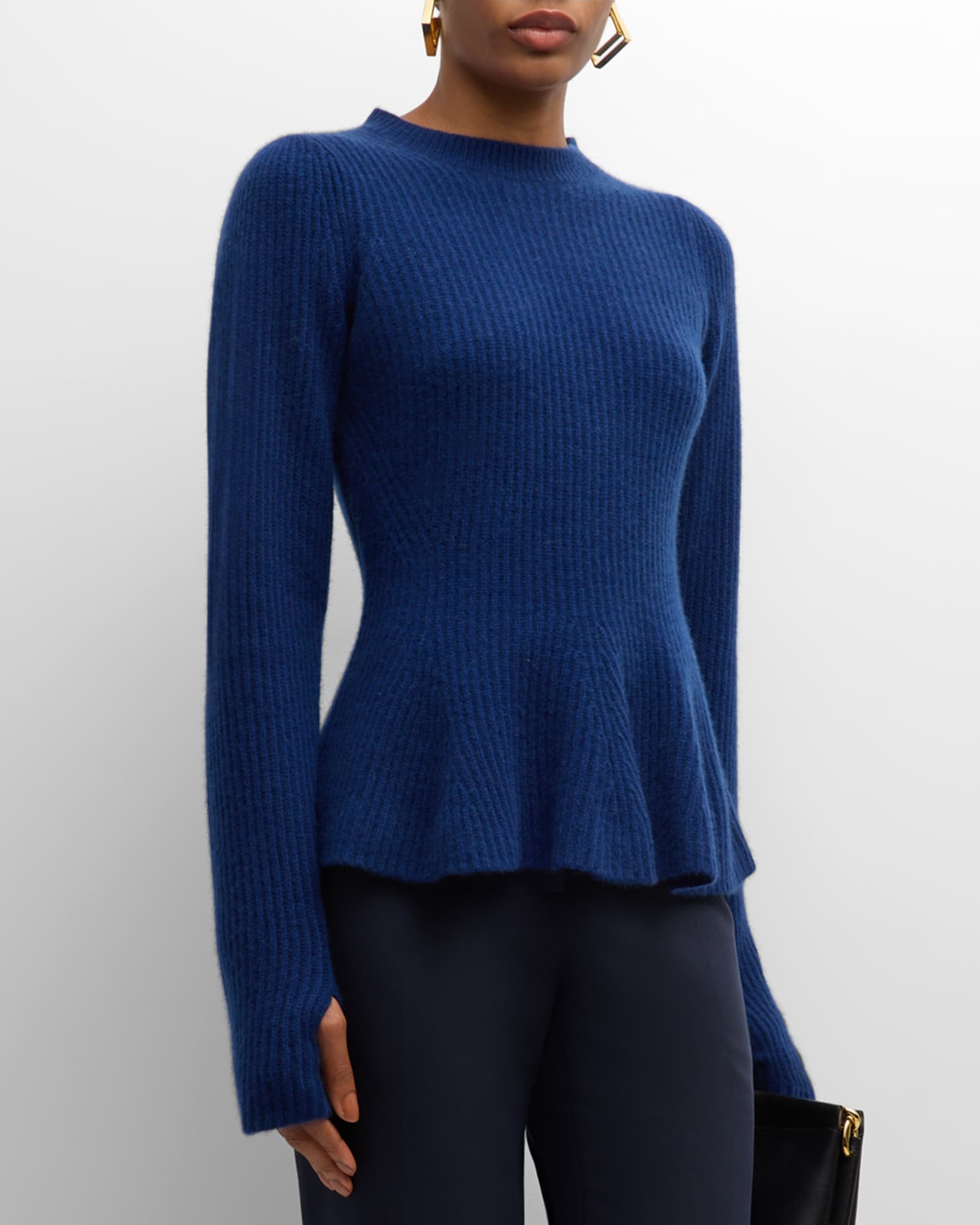 Dea Kudibal Sugar Cashmere Peplum Sweater | Neiman Marcus