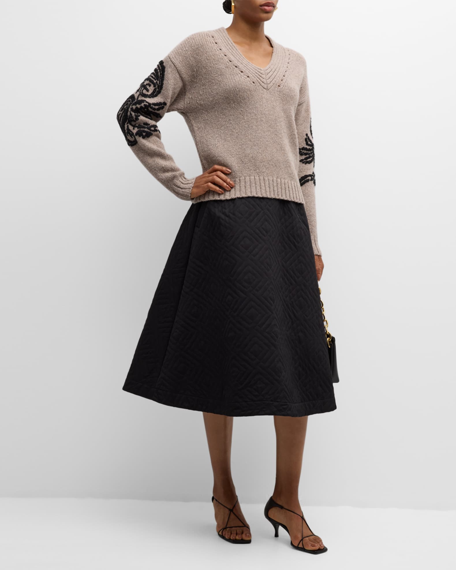 Dea Kudibal Pippa Knit Paisley-Embroidered Sweater | Neiman Marcus