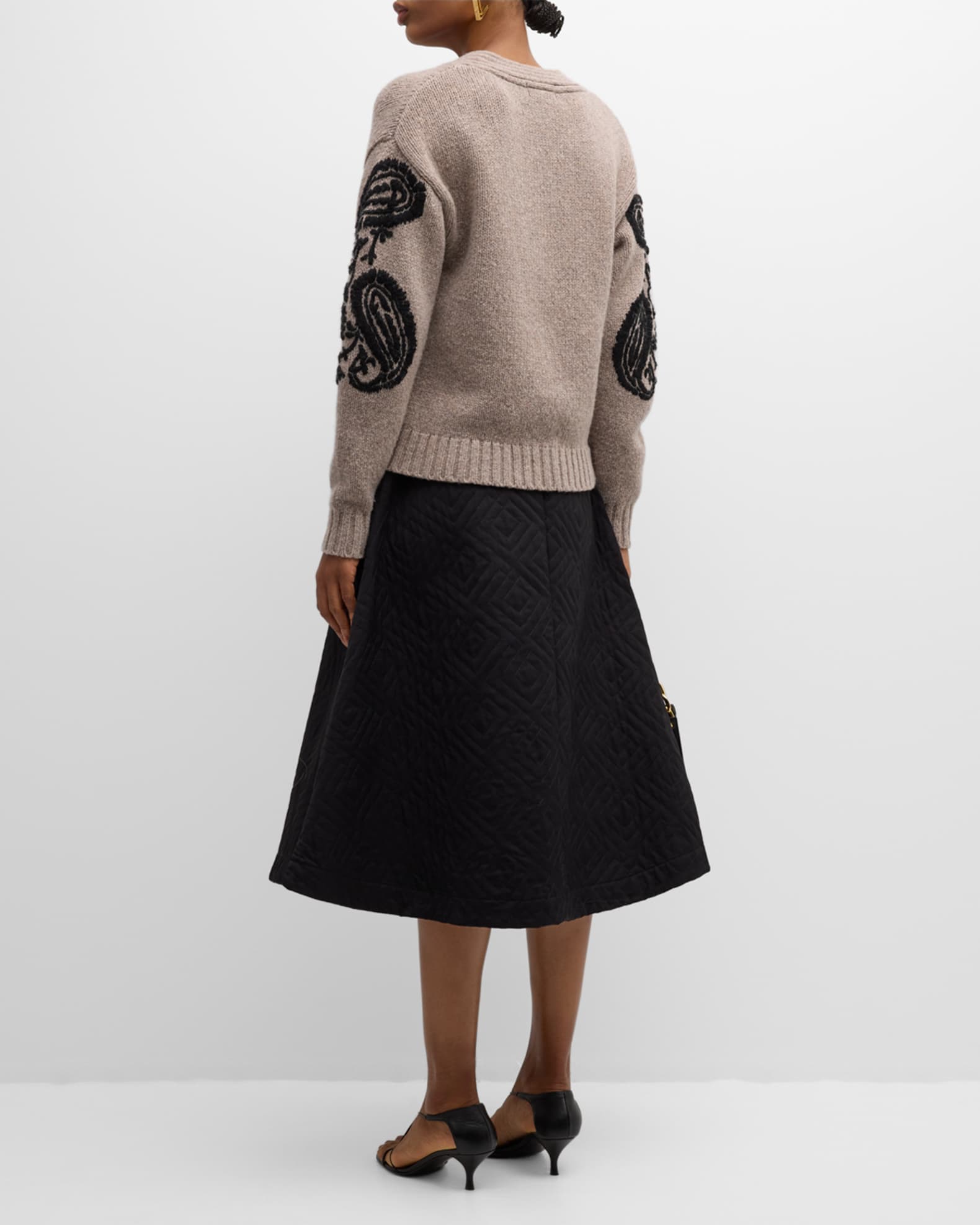 Dea Kudibal Pippa Knit Paisley-Embroidered Sweater | Neiman Marcus