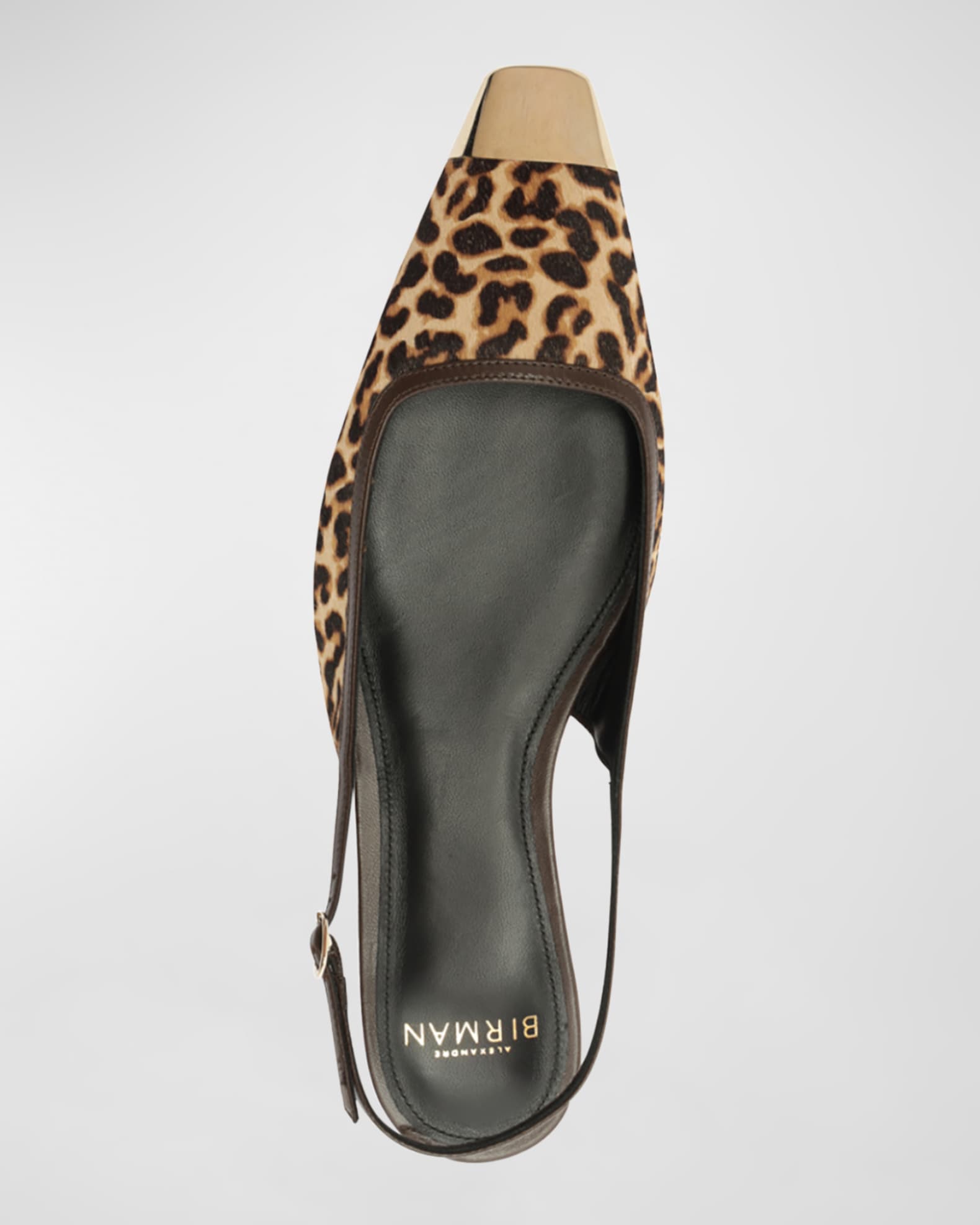 Alexandre Birman Olivia Leopard Cap-Toe Slingback Ballerina Flats ...