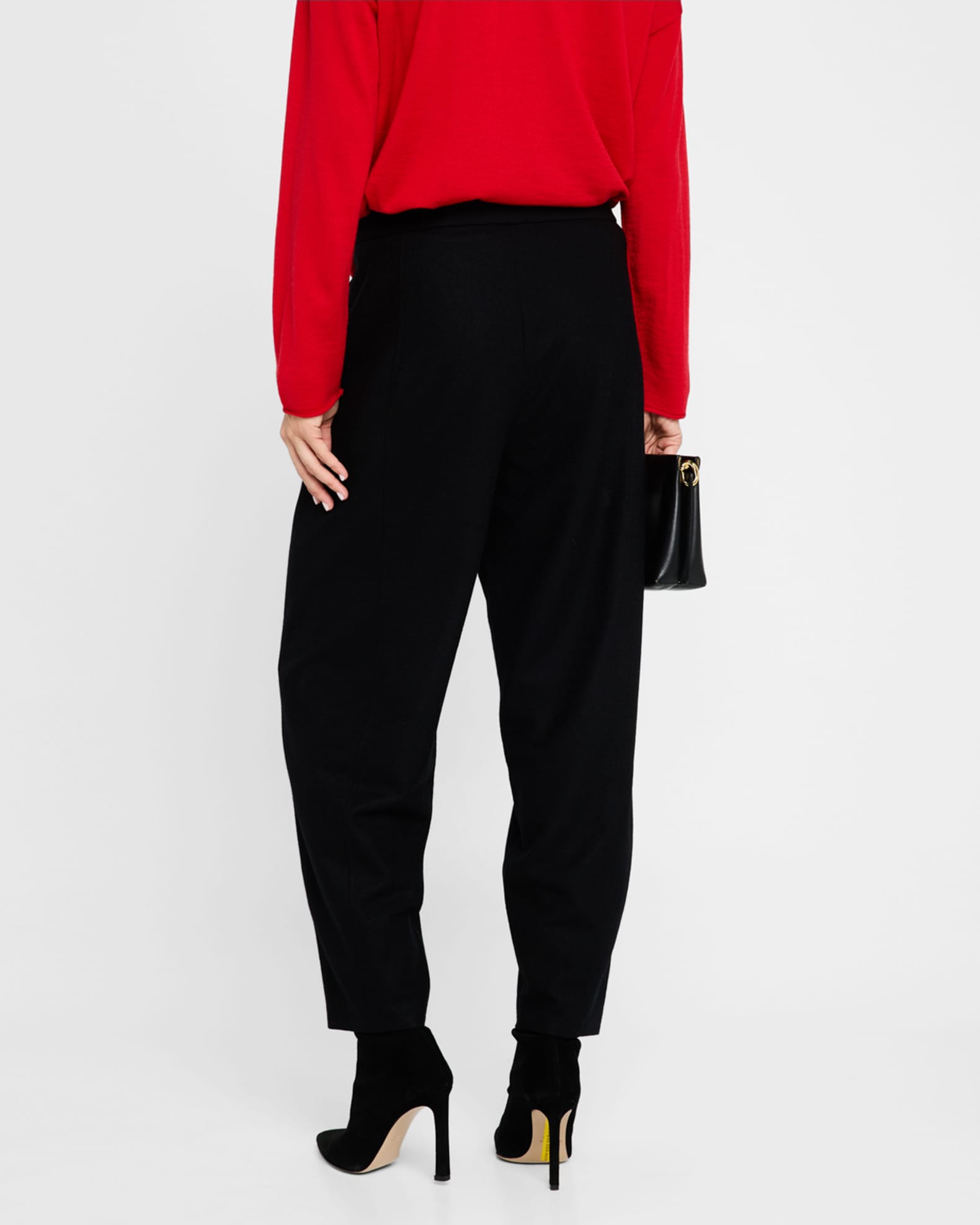Eileen Fisher Cropped Wool Jersey Lantern Pants | Neiman Marcus