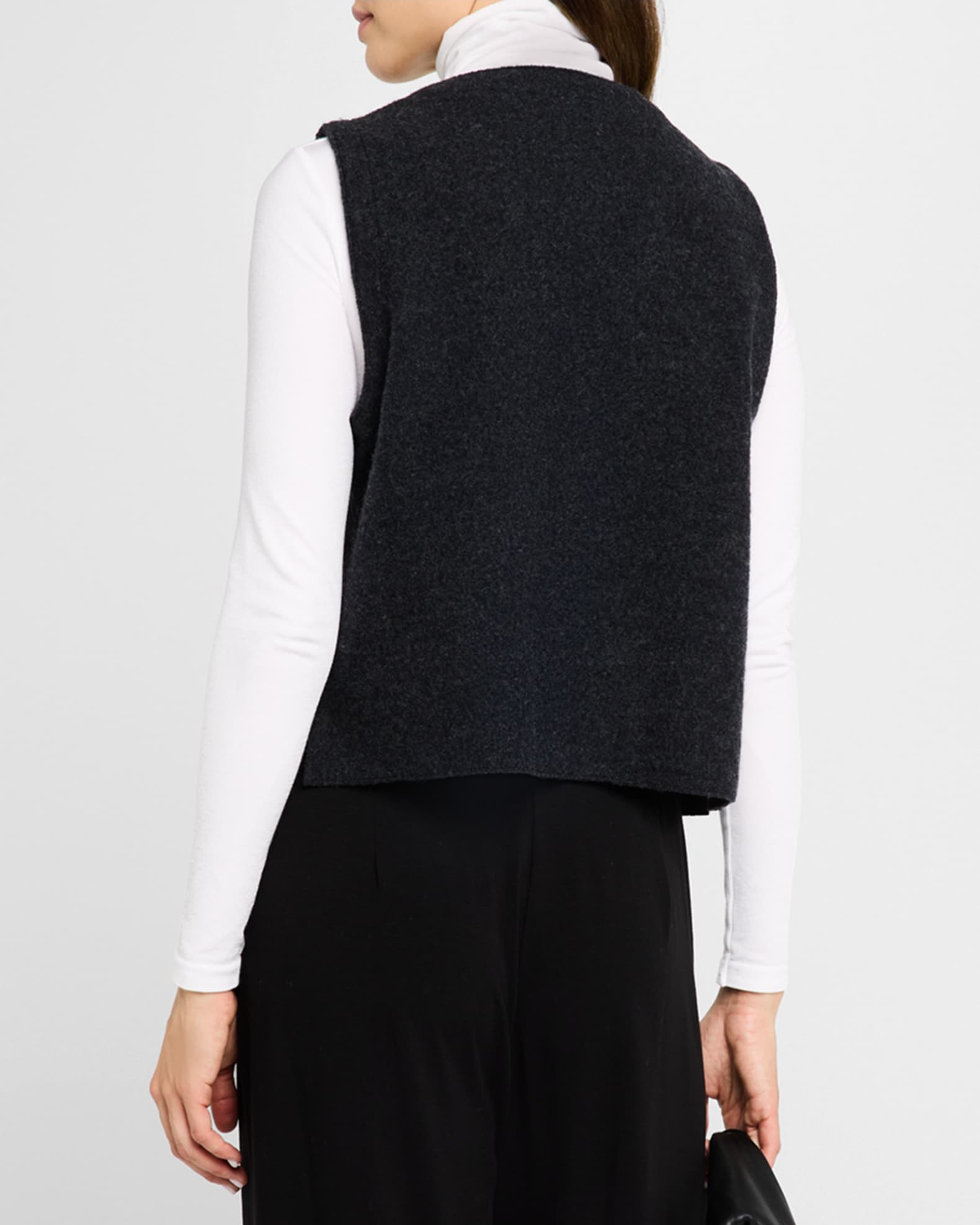 Eileen Fisher Lightweight Boiled Wool Vest | Neiman Marcus