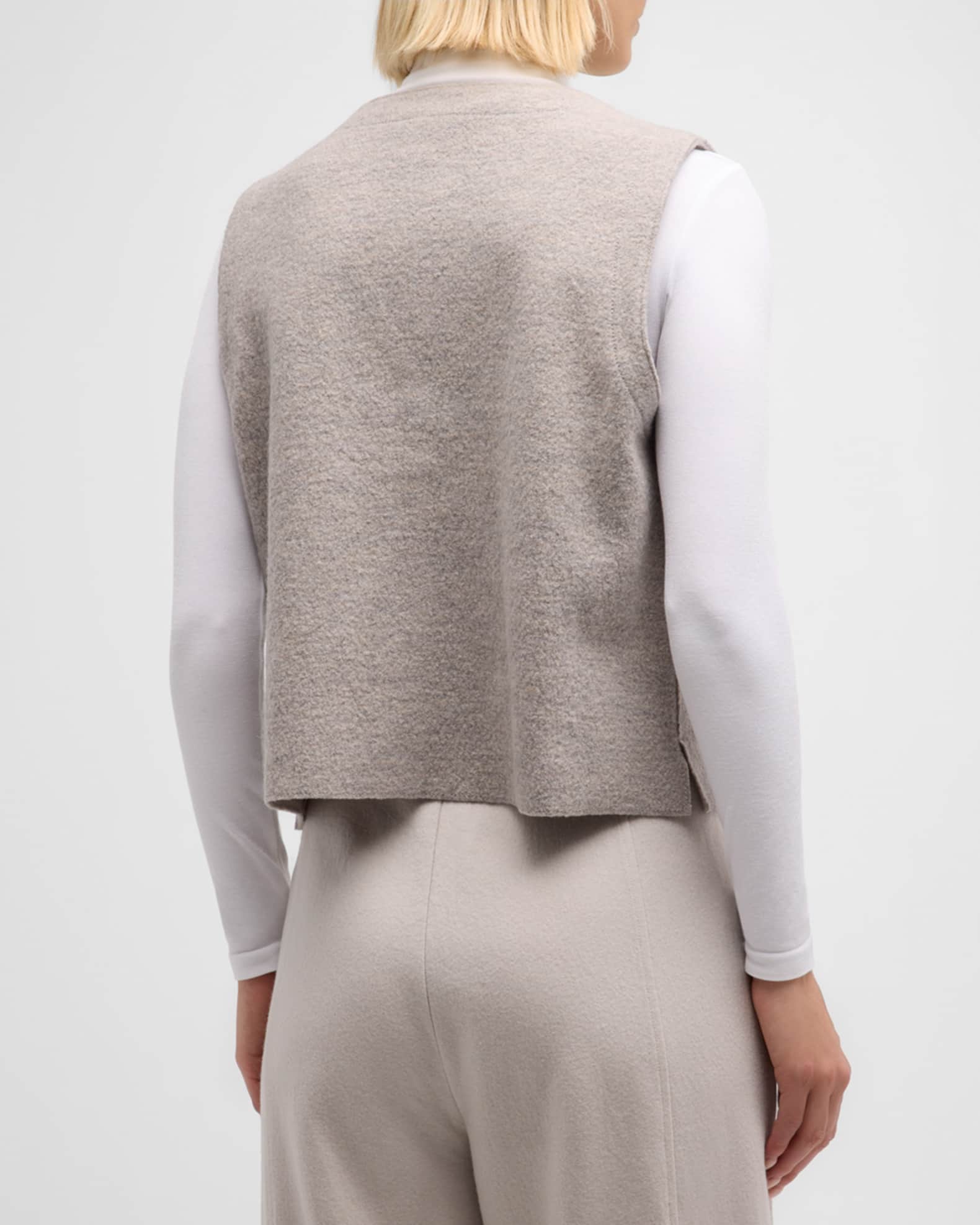 Eileen Fisher Lightweight Boiled Wool Vest | Neiman Marcus