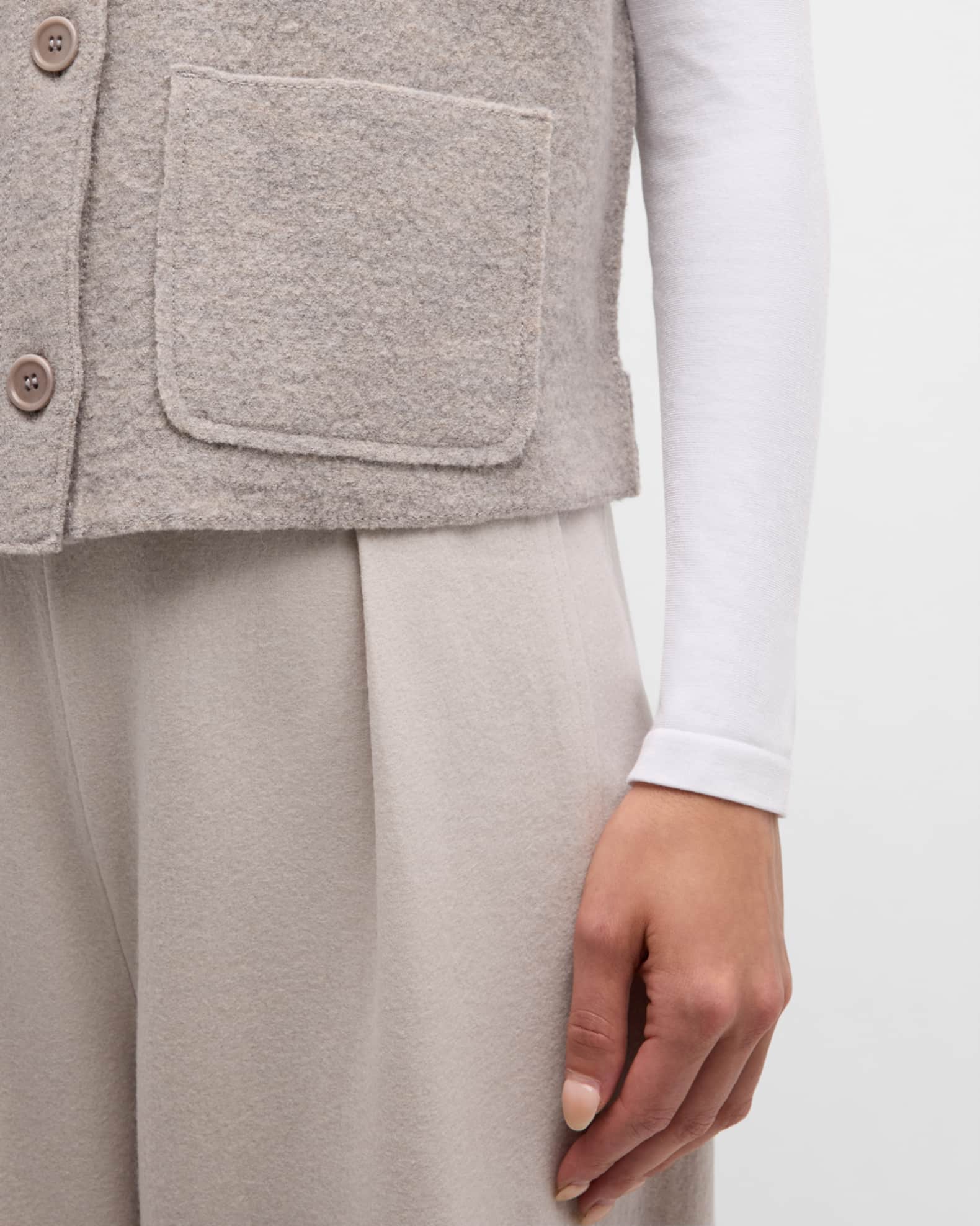 Lightweight Boiled Wool Vest | Neiman Marcus