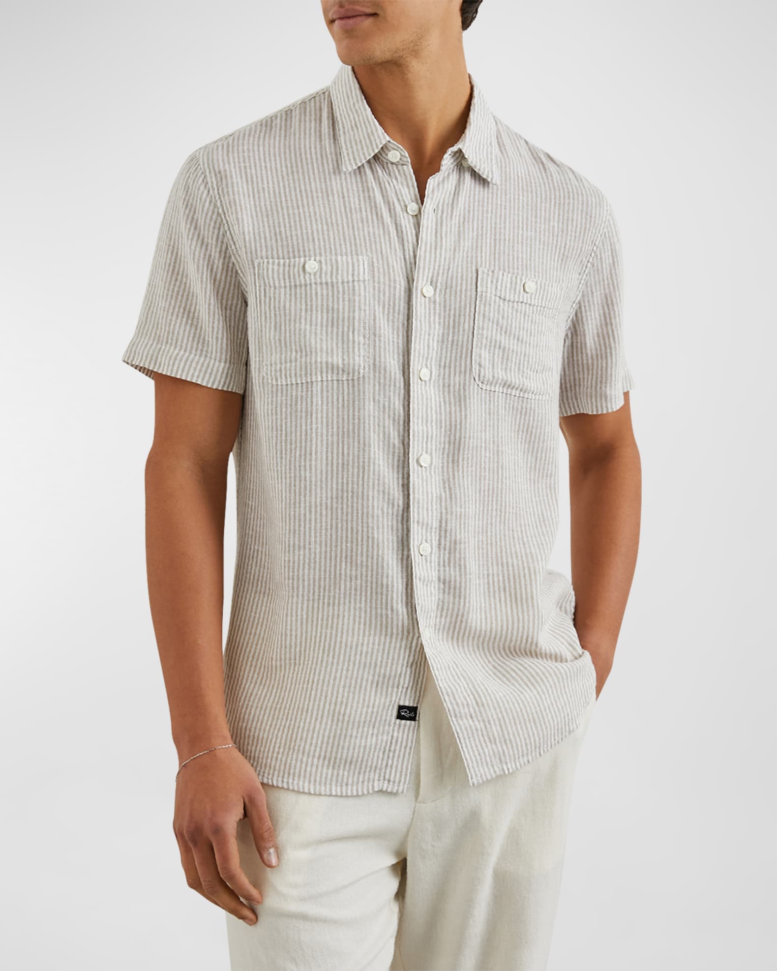 Rails Men's Walker Striped Sport Shirt | Neiman Marcus