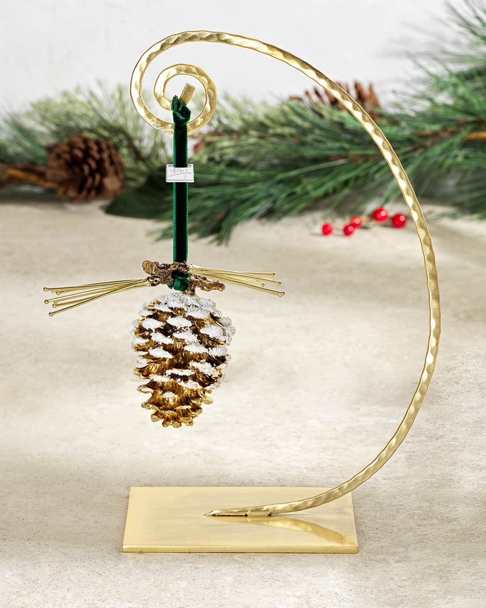 Michael Aram Pine Cone Snowy Christmas Ornament | Neiman Marcus