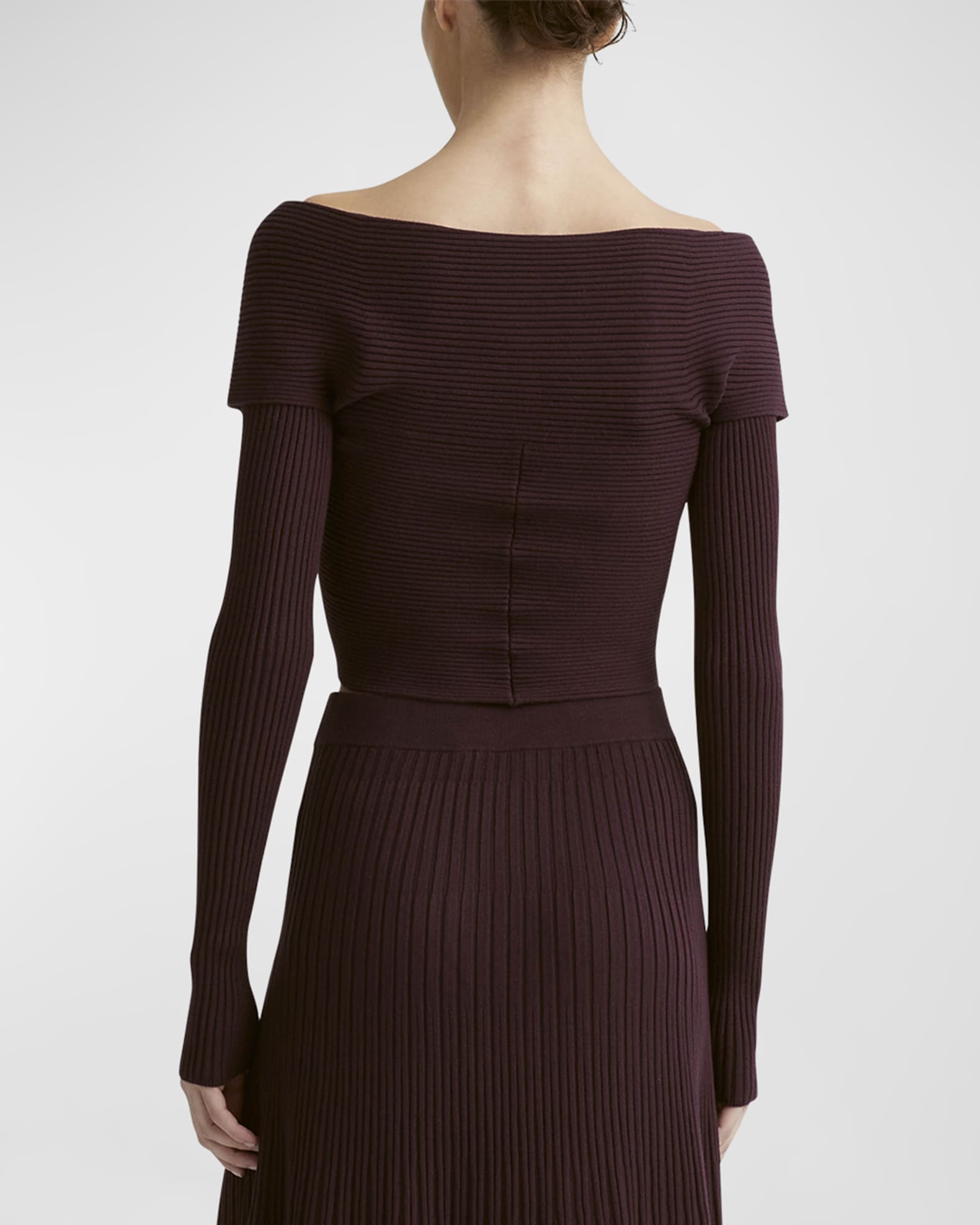 Altuzarra Virginie Cropped Off-Shoulder Sweater | Neiman Marcus