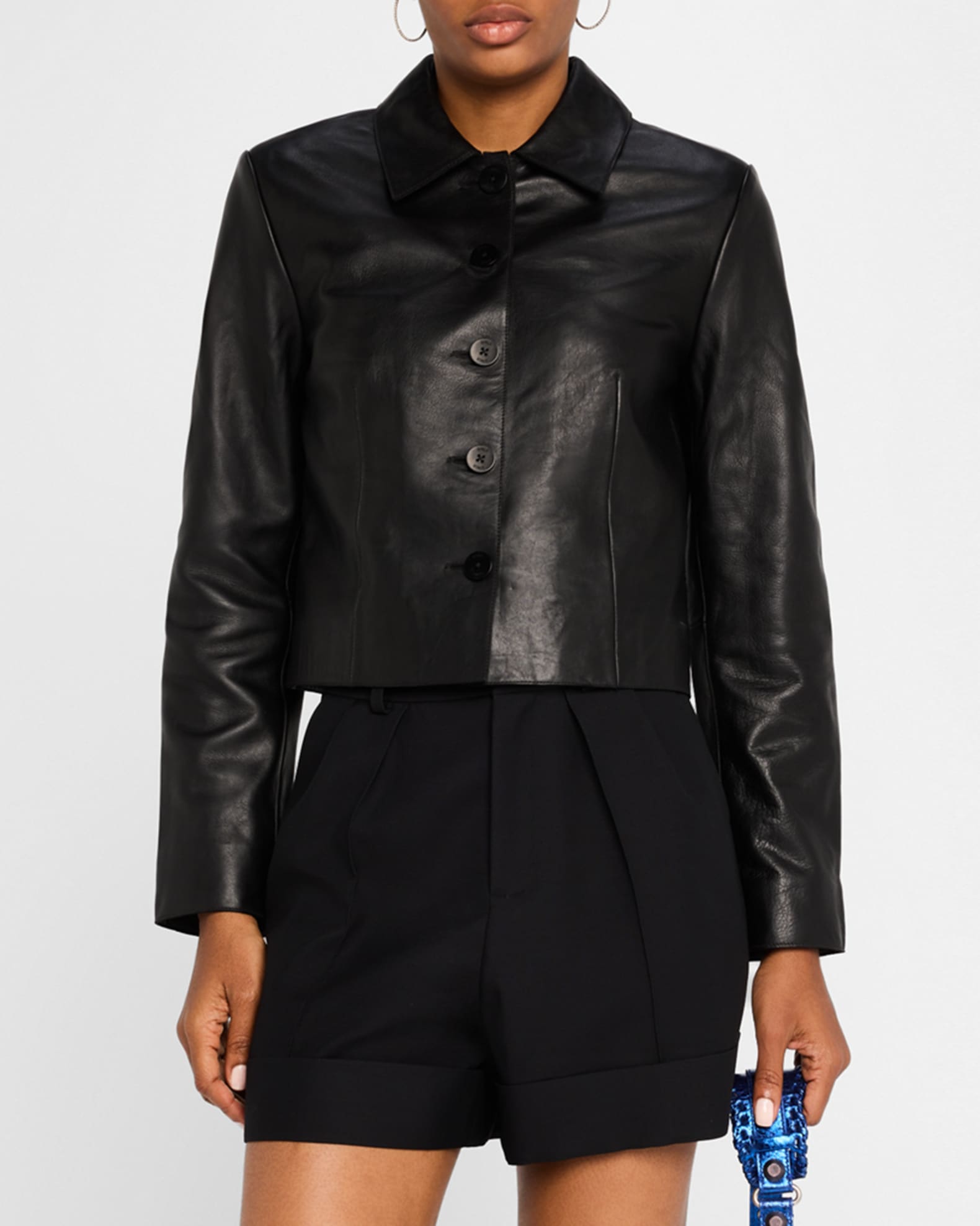 STAUD Marino Calf Leather Jacket | Neiman Marcus