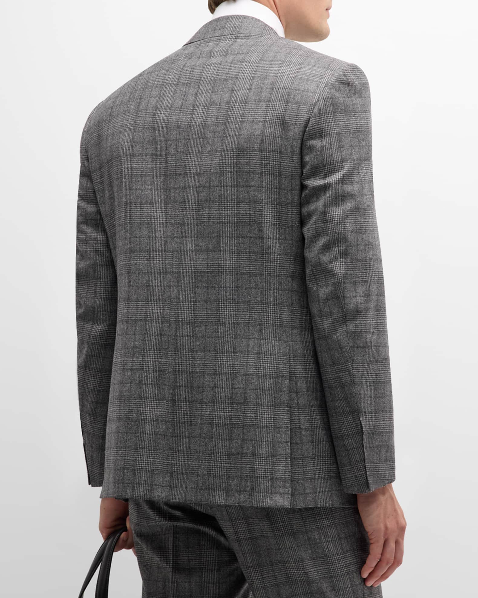 Canali Men's Prince of Wales Wool Suit | Neiman Marcus